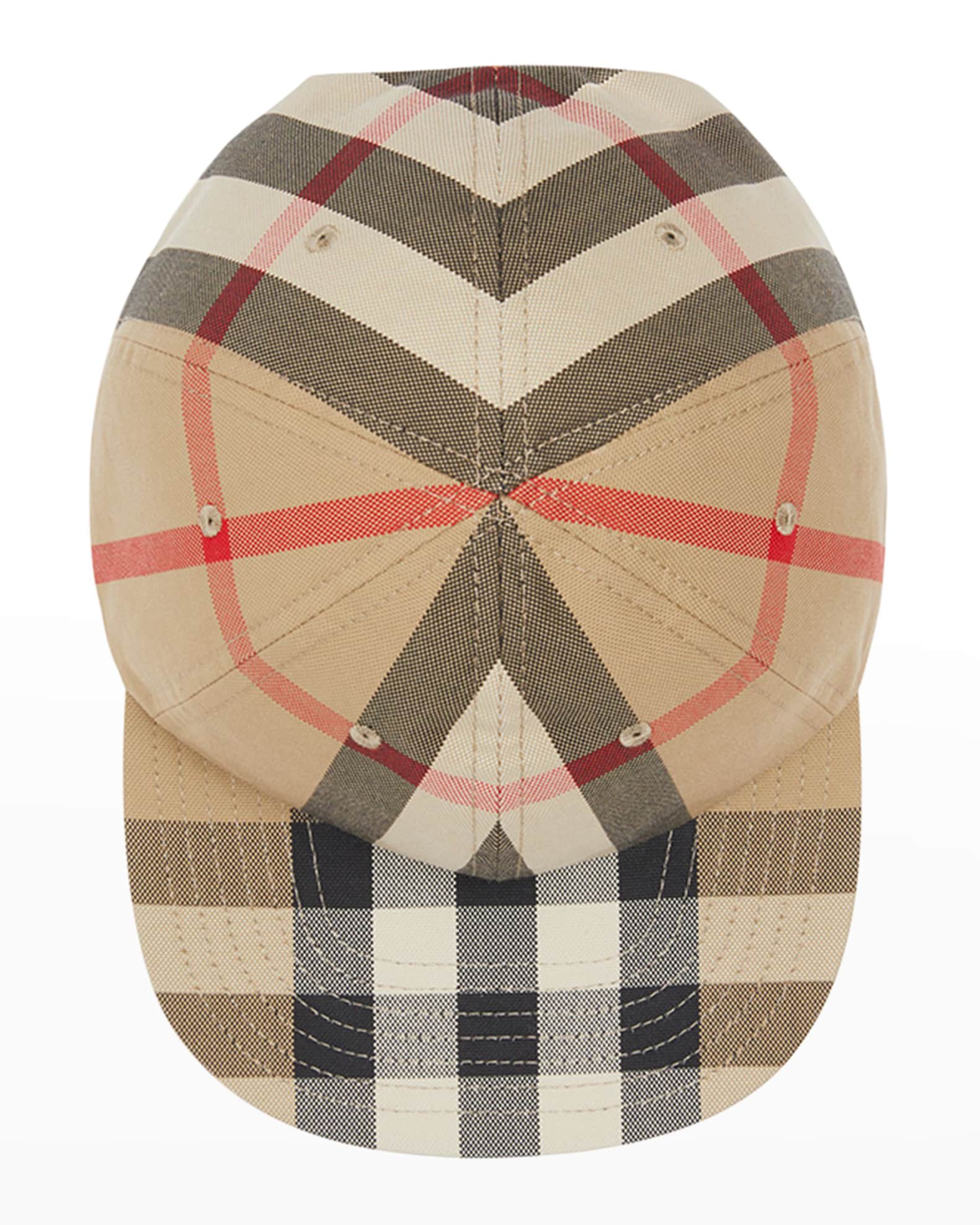 Burberry Men's Check Baseball Hat | Neiman Marcus