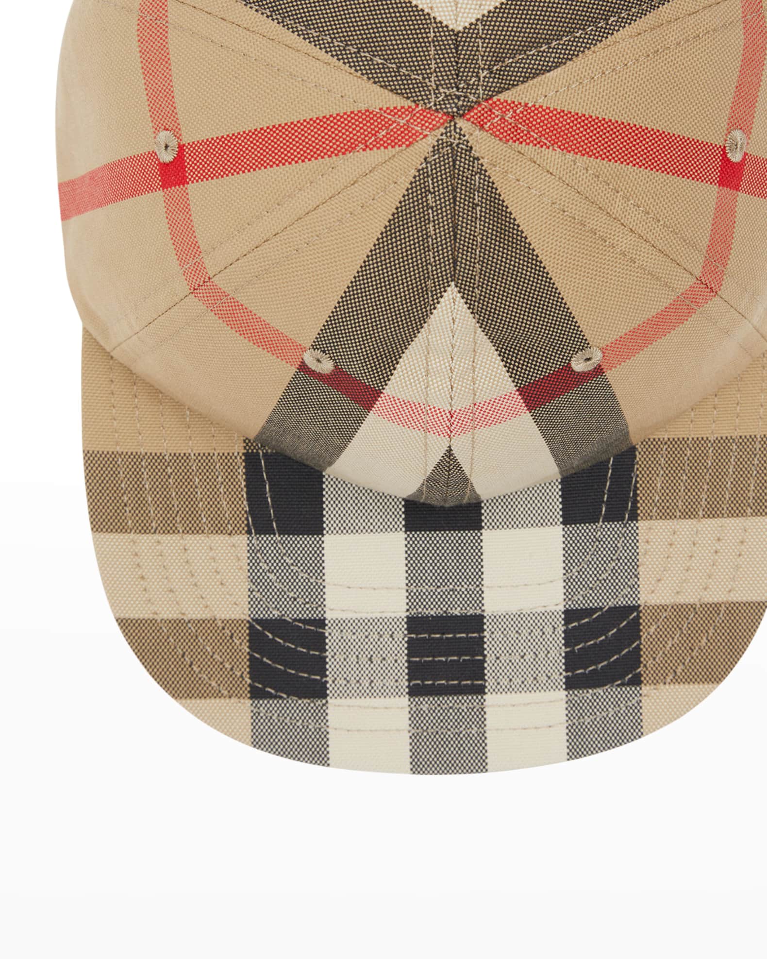 Burberry Men's Check Baseball Hat | Neiman Marcus