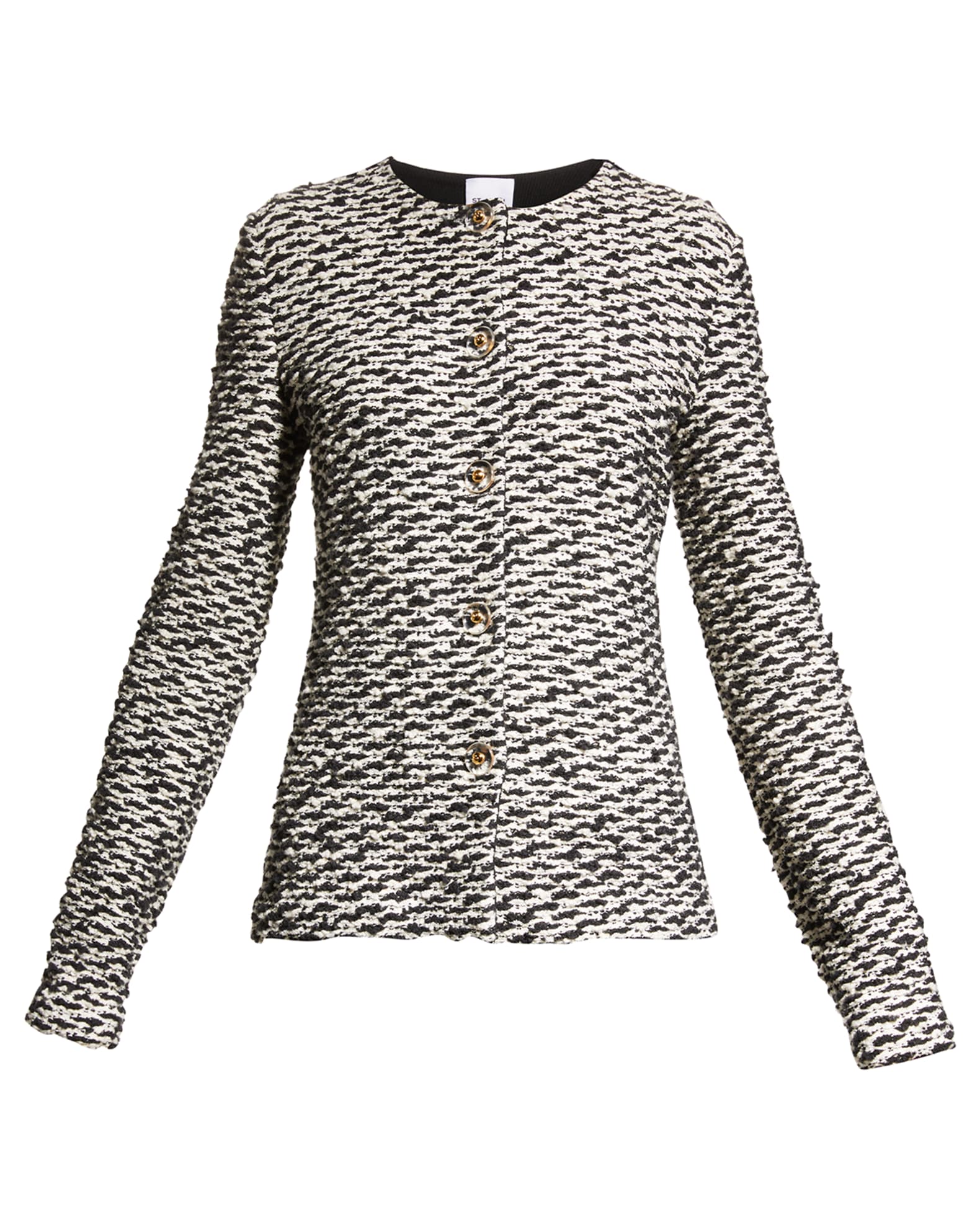 St. John Textured Boucle Knit Jacket | Neiman Marcus