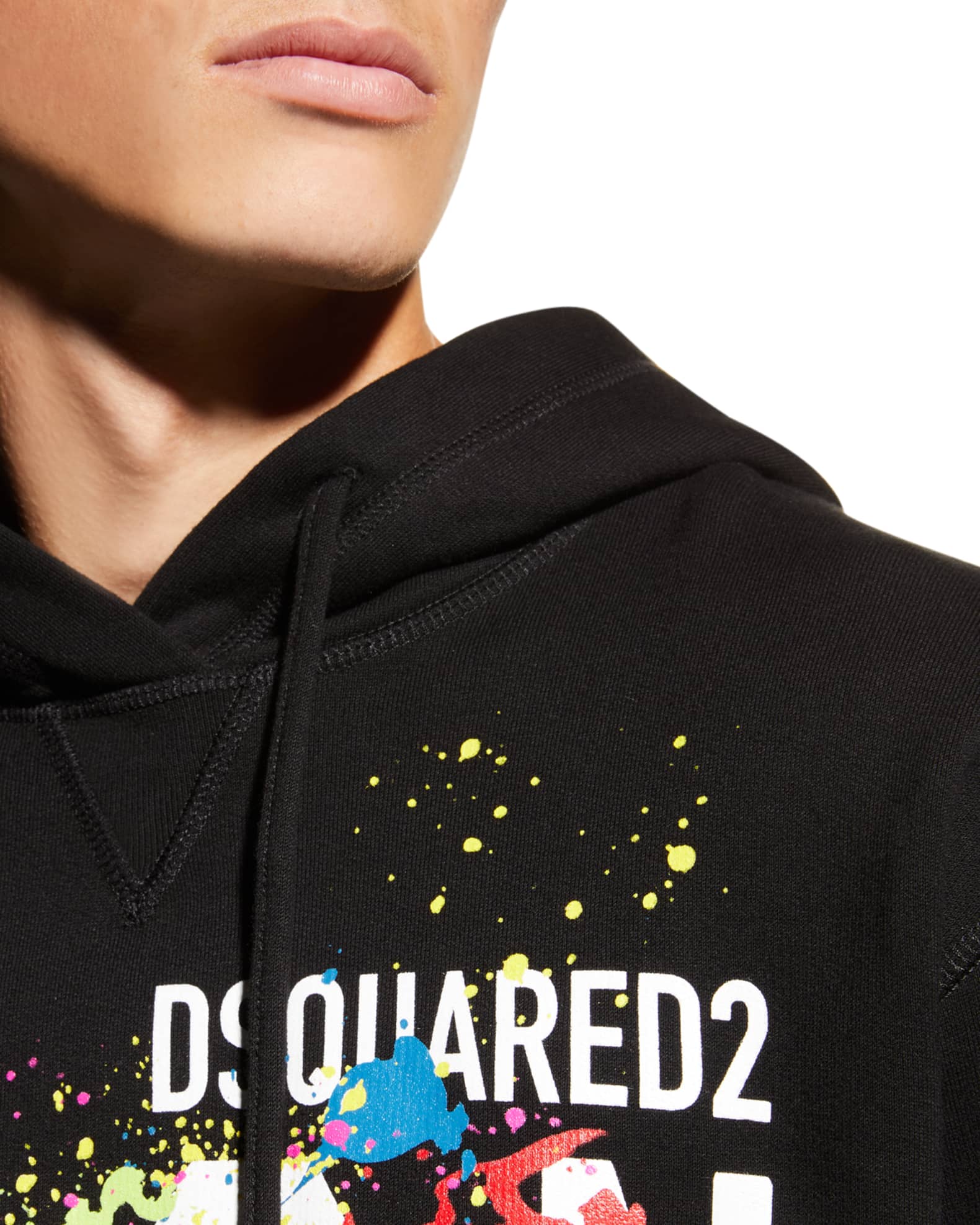 Dsquared2 Men's Icon Splatter Hoodie | Neiman Marcus