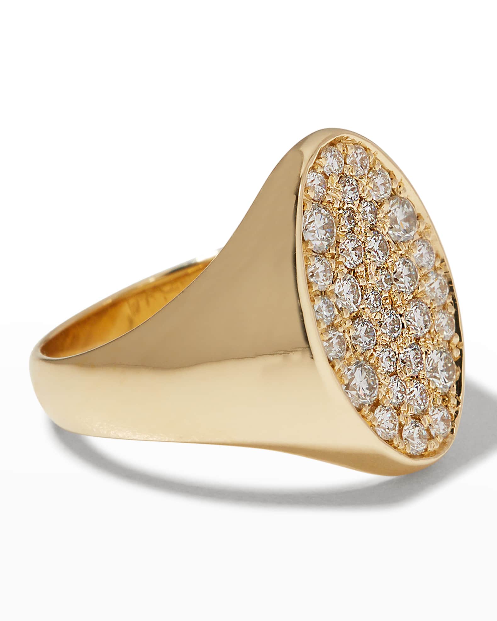 DRU. Diamond Galaxy Signet Ring | Neiman Marcus