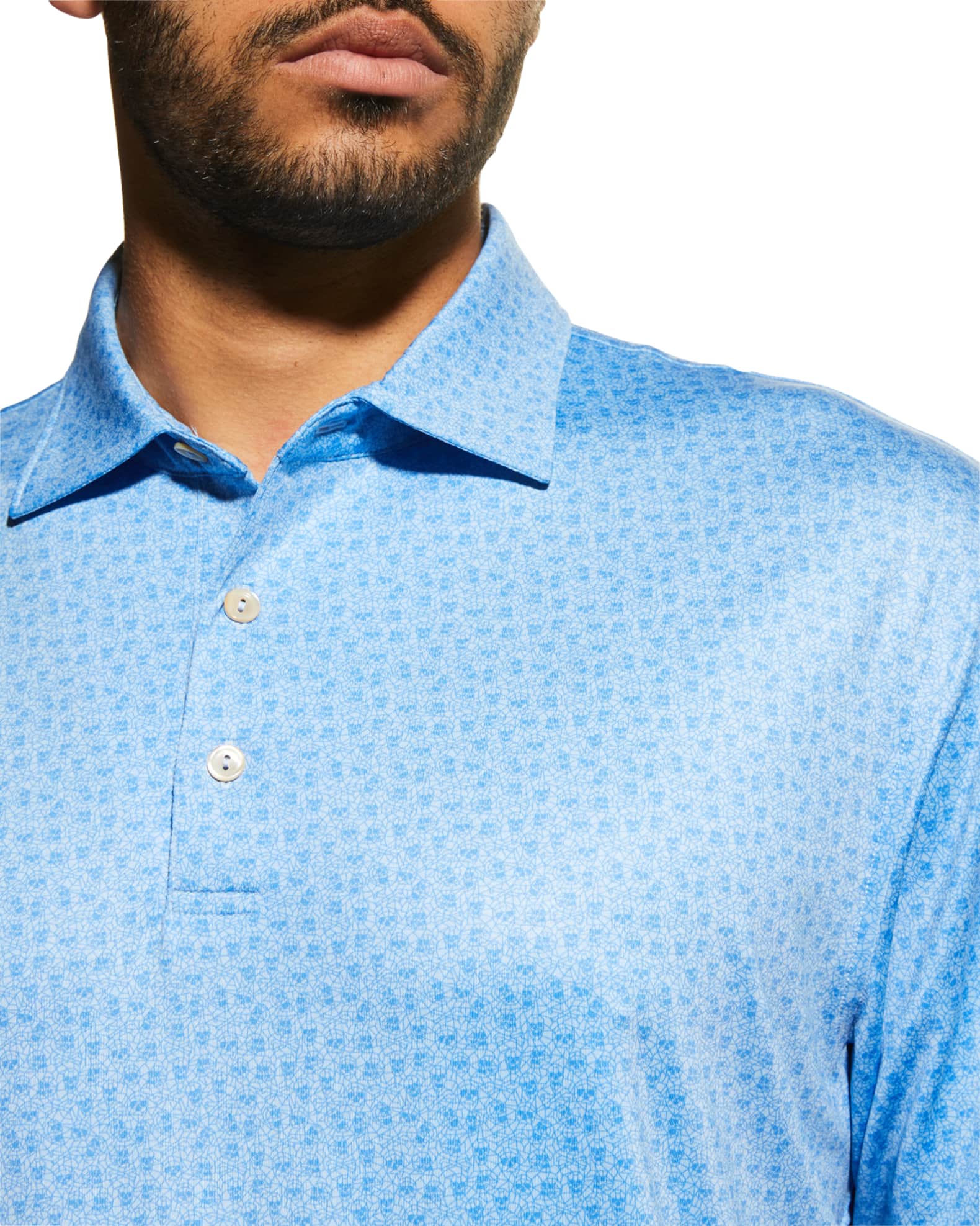 Peter Millar Men's Knock Out Performance Jersey Polo Shirt | Neiman Marcus