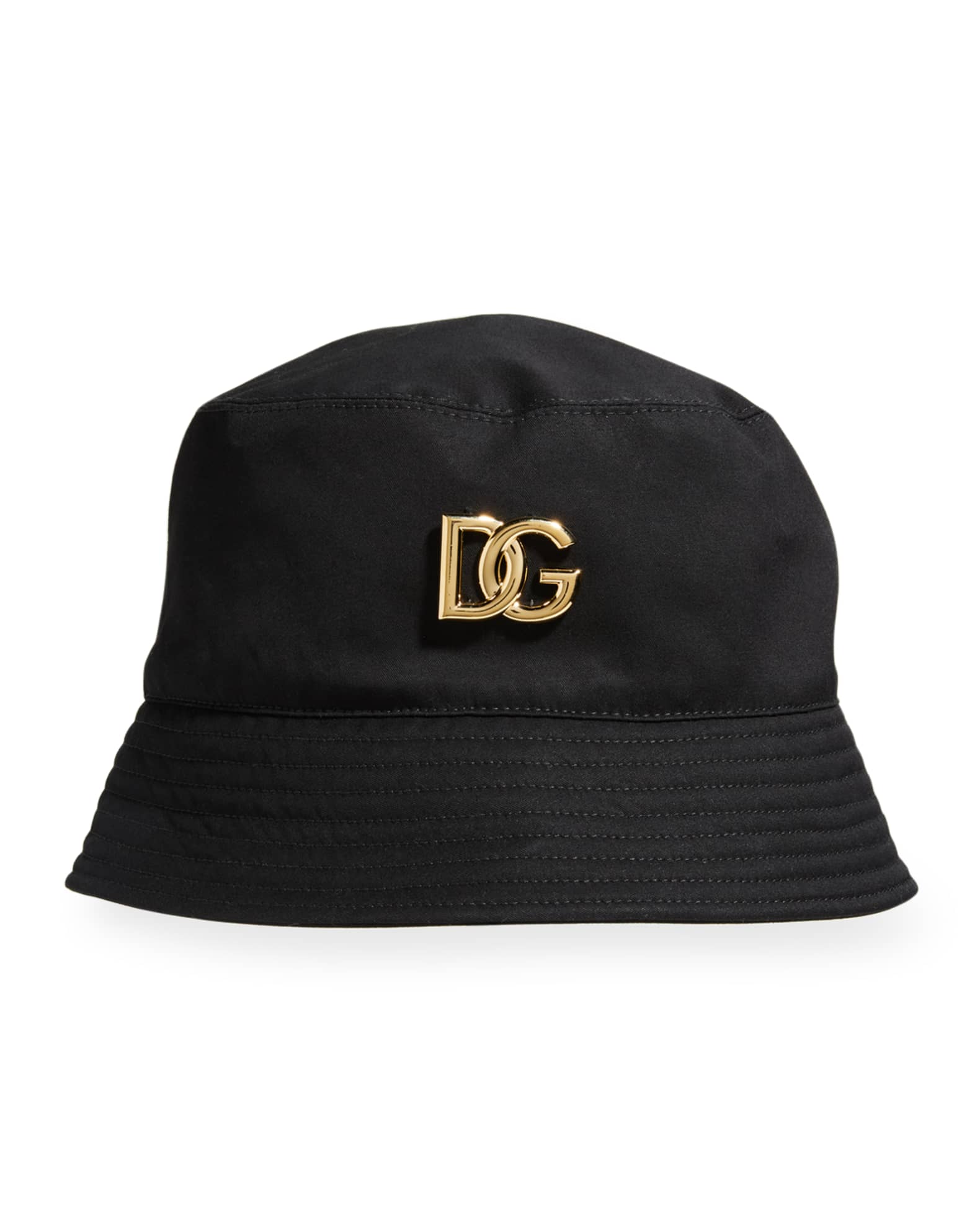 Dolce&Gabbana Men's DG-Logo Plaqué Bucket Hat | Neiman Marcus