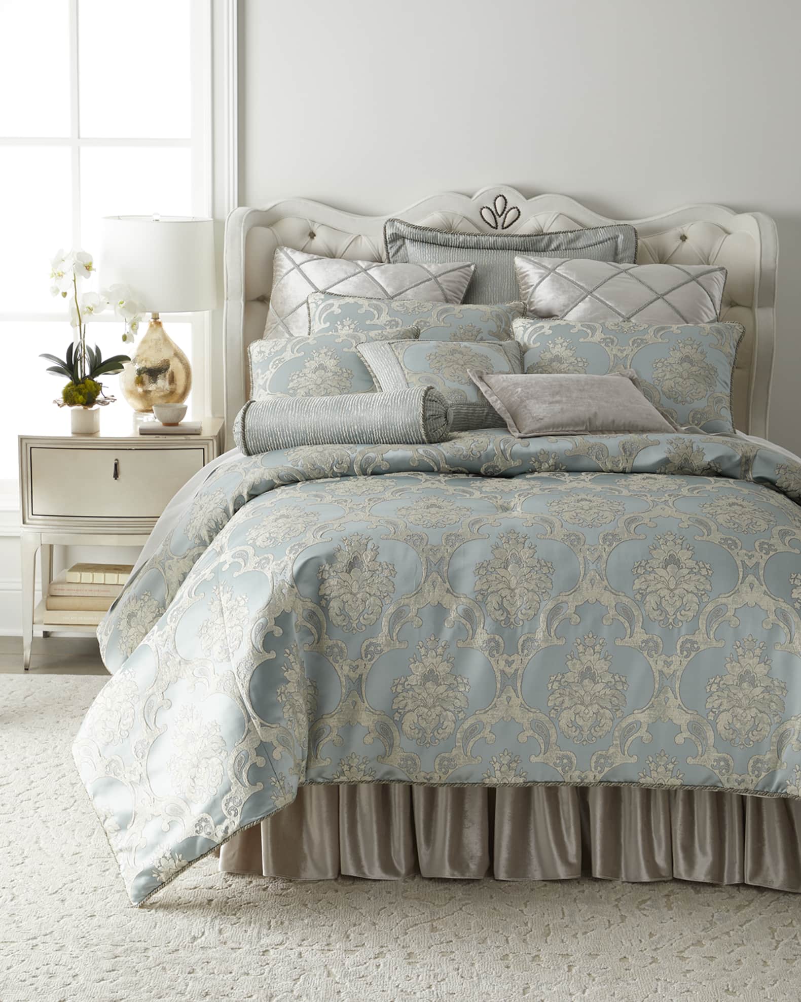 Elizabeth Sky Blue Bedding Collection | Neiman Marcus