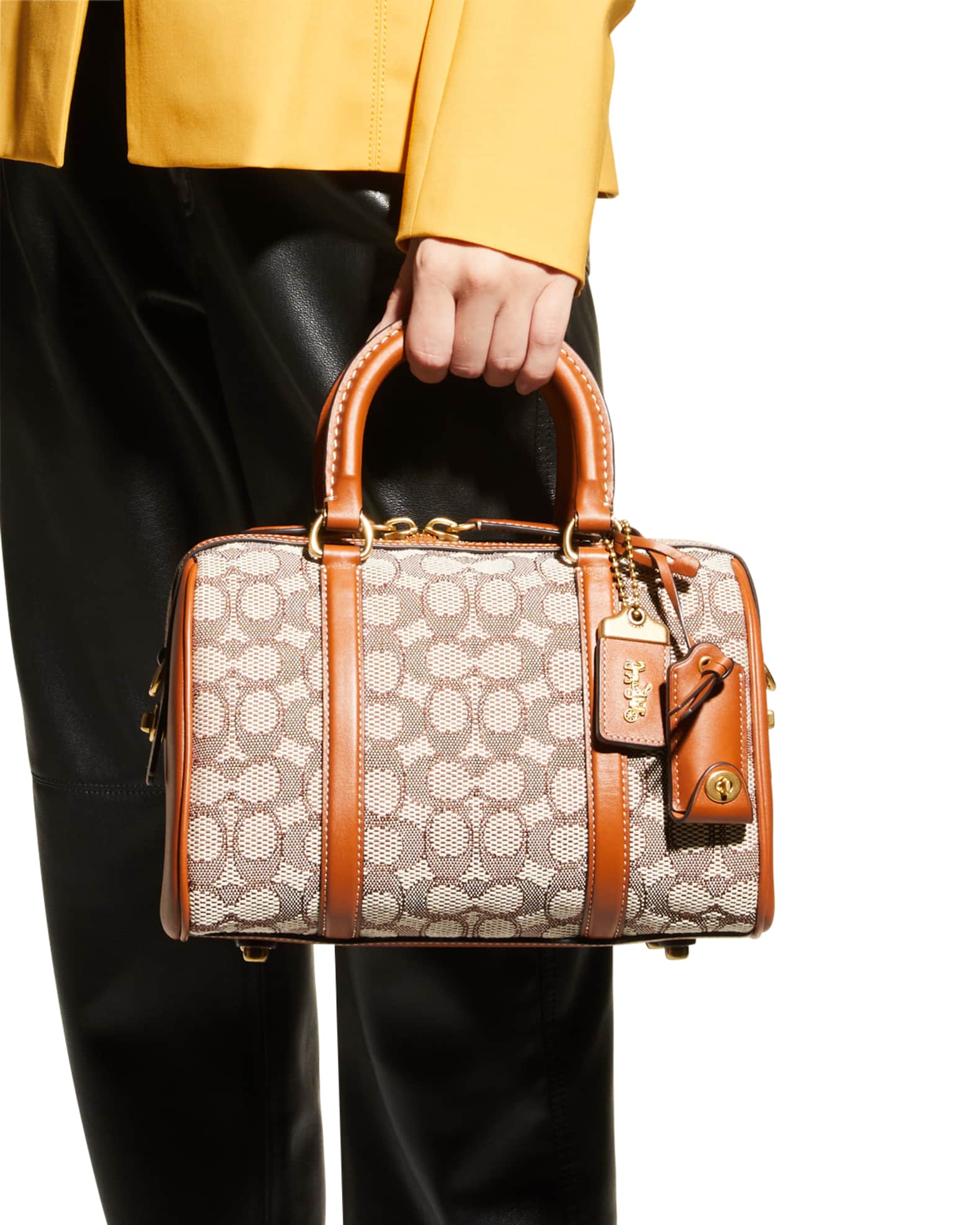 Coach Rogue Monogram Jacquard Satchel Bag | Neiman Marcus