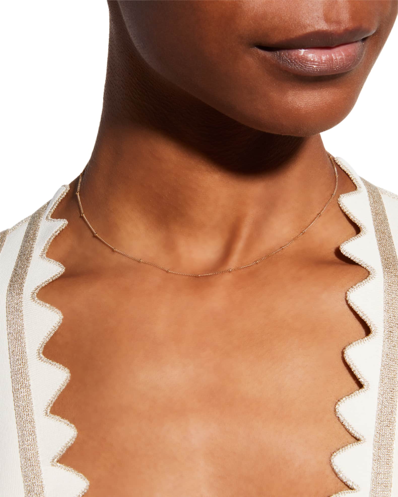 Sarah Chloe Melange 14K Gold Satellite Chain Necklace | Neiman Marcus