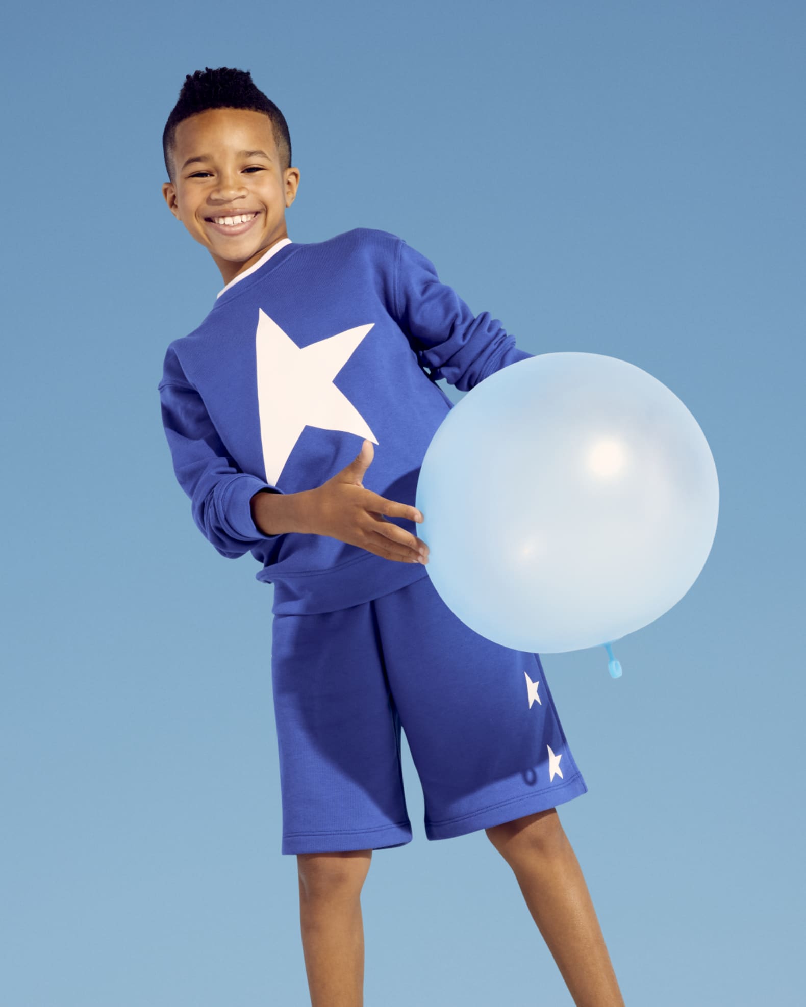 Golden Goose Boy's Star-Printed Wide Leg Shorts, Size 4-10 | Neiman Marcus