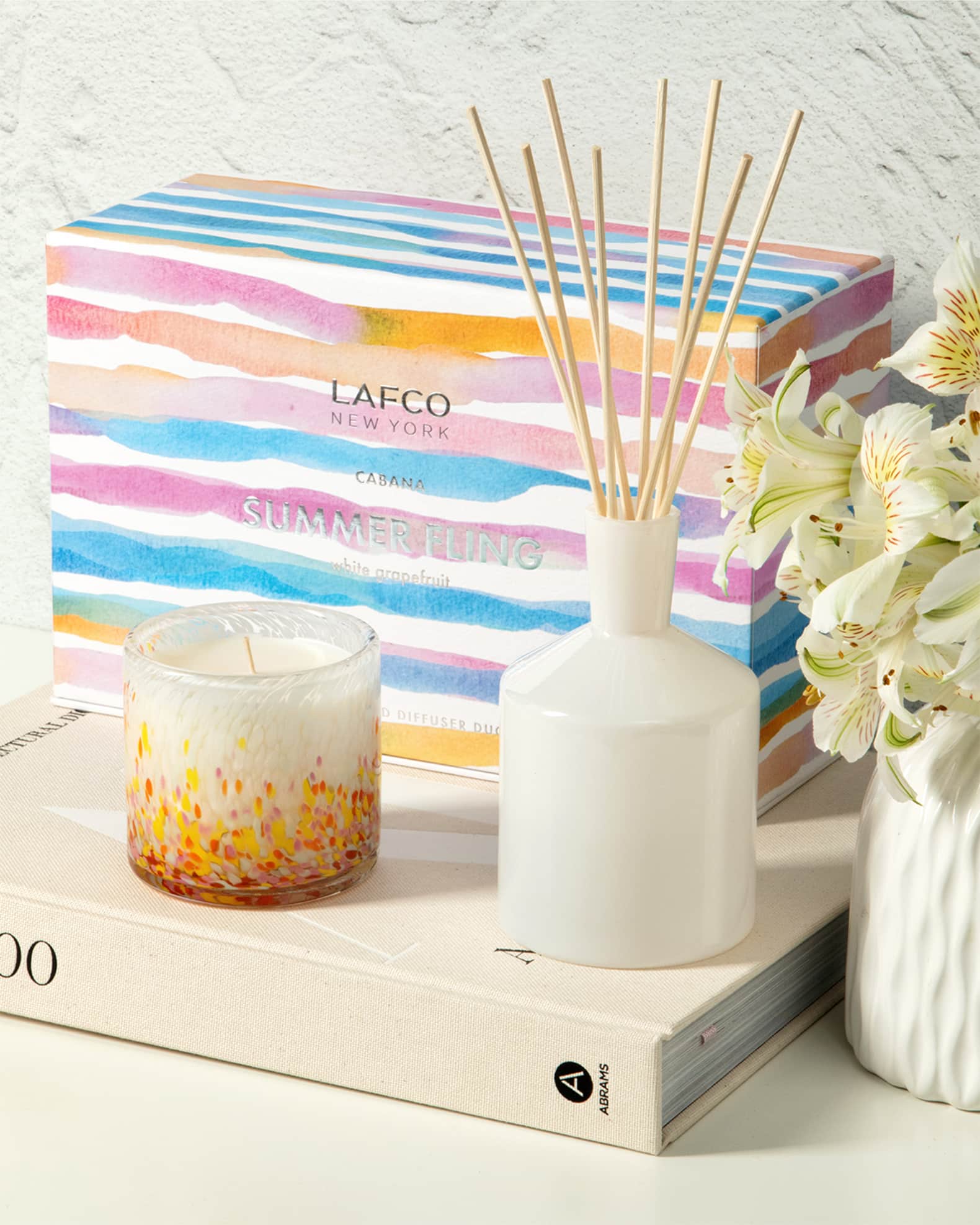 LAFCO New York Summer Fling White Grapefruit Classic Candle & Diffuser Duo | Neiman Marcus