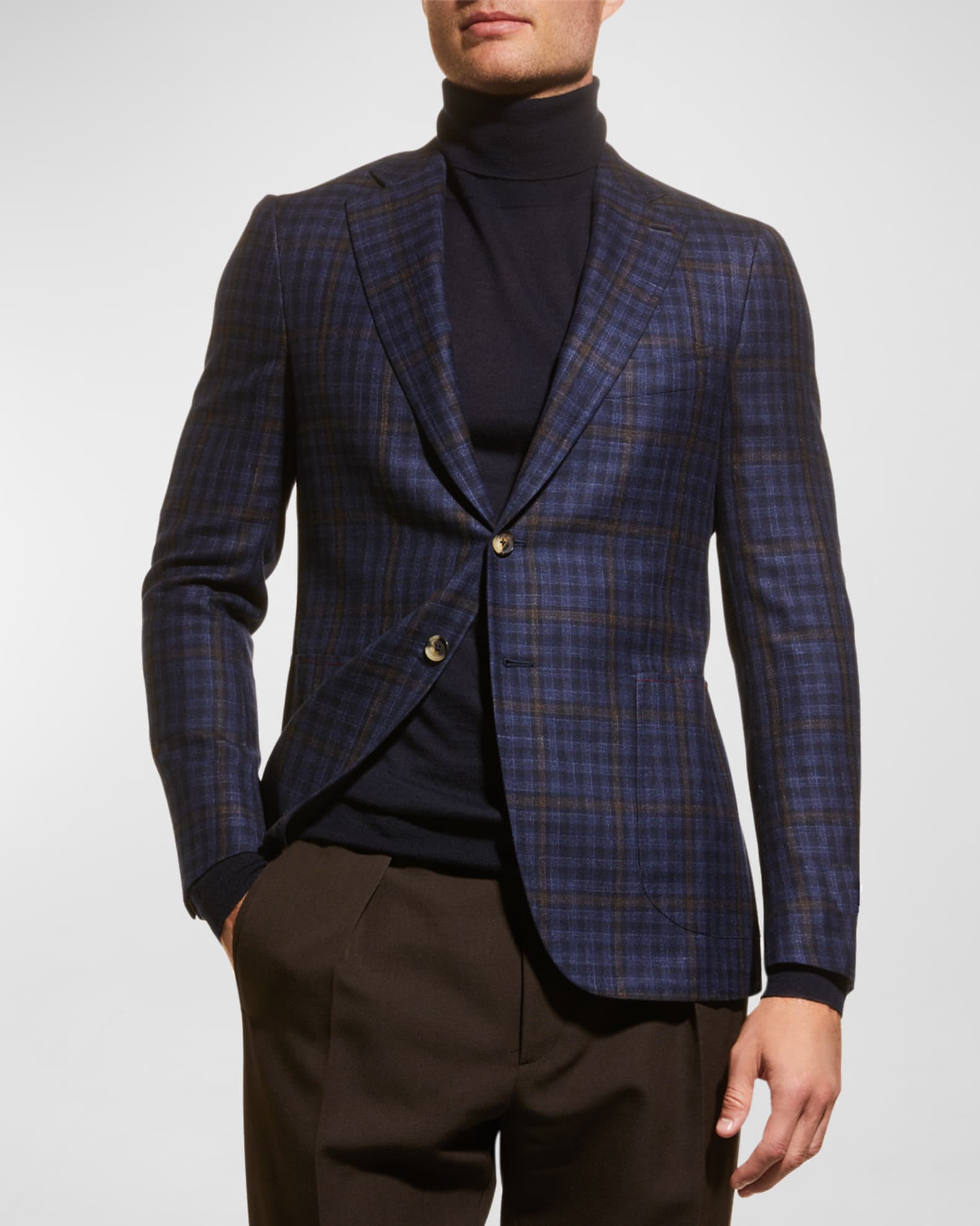 Isaia Men's Check Sport Coat | Neiman Marcus