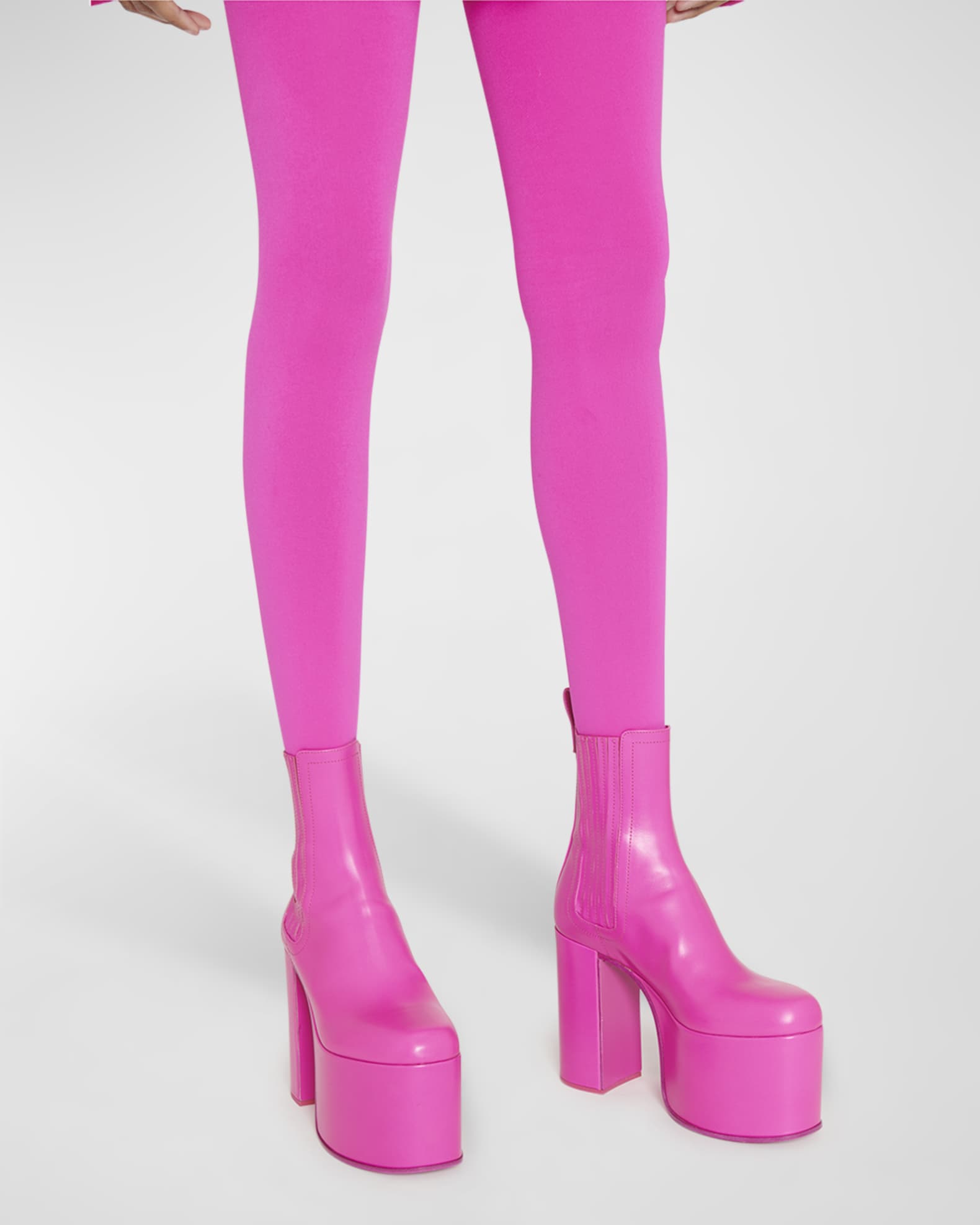 Valentino Garavani Club Beatle Roman Stud Chelsea Platform Booties ...