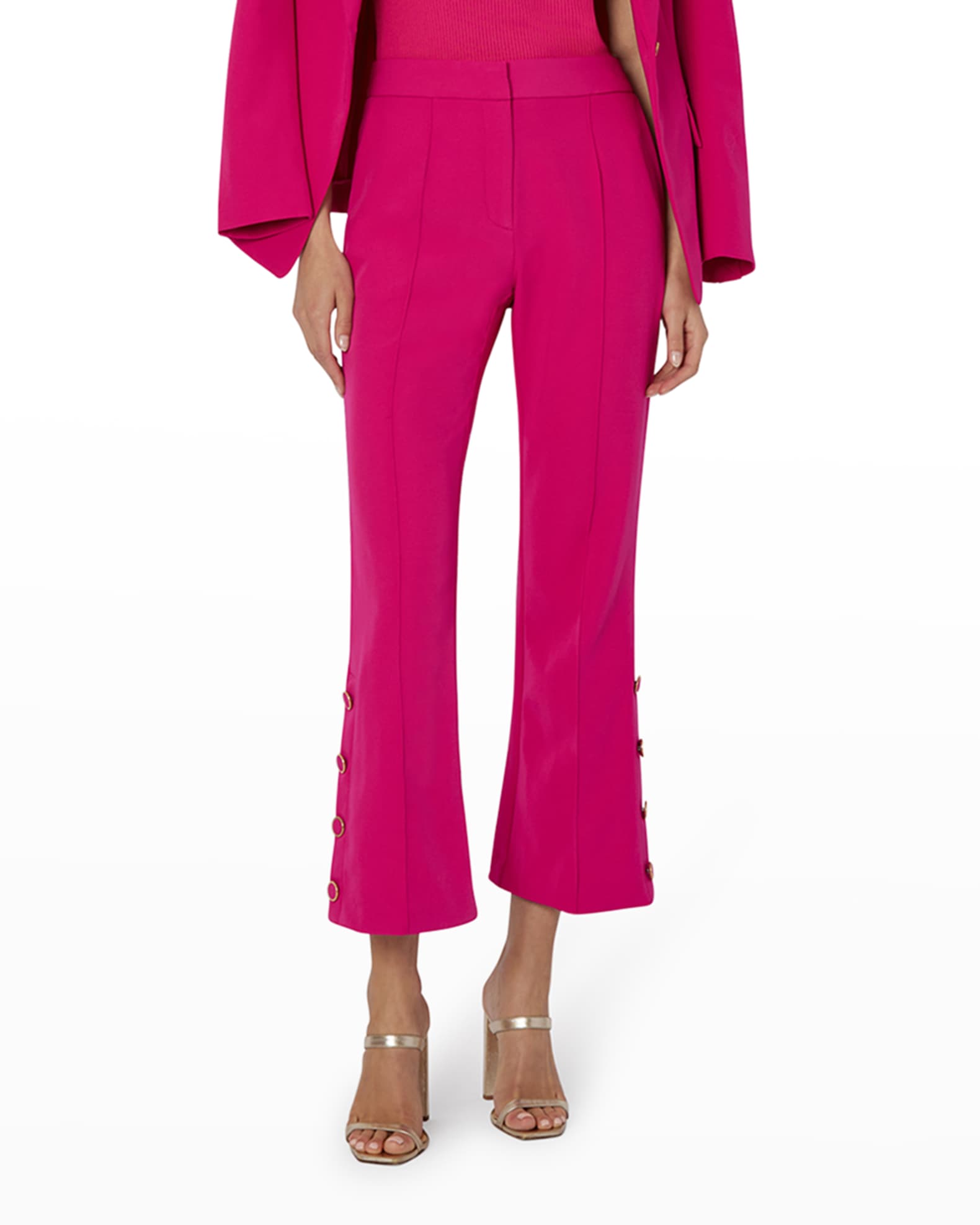 Milly Paige Cropped High-Rise Pants | Neiman Marcus