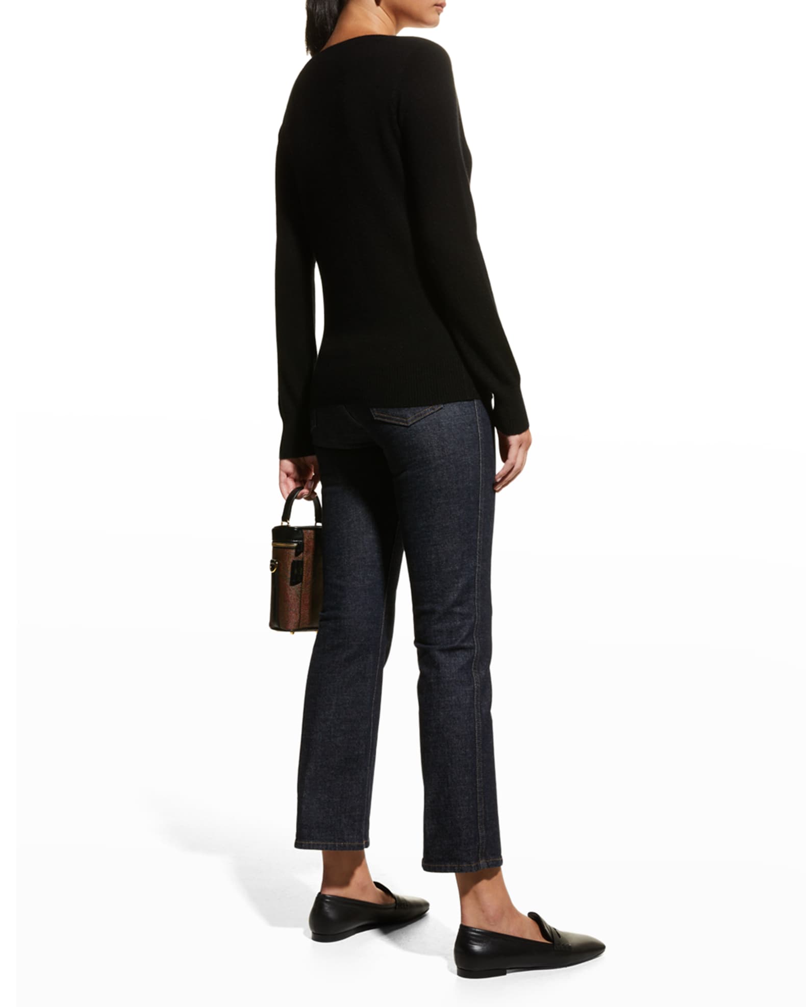 Neiman Marcus Cashmere Collection Cashmere V Neck Sweater Neiman Marcus