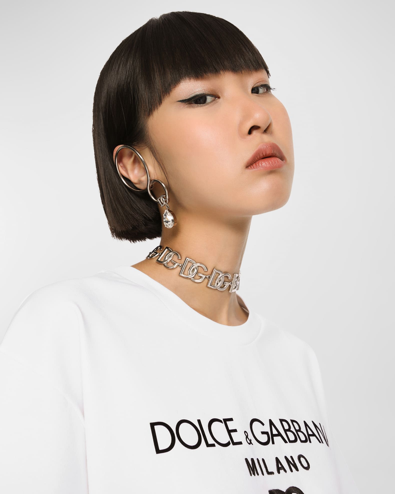 Dolce&Gabbana DG Logo Chain Necklace | Neiman Marcus