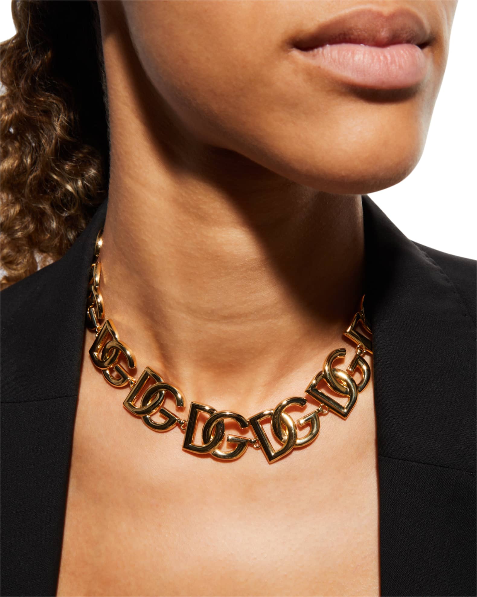 Dolce&Gabbana DG Logo Chain Necklace | Neiman Marcus