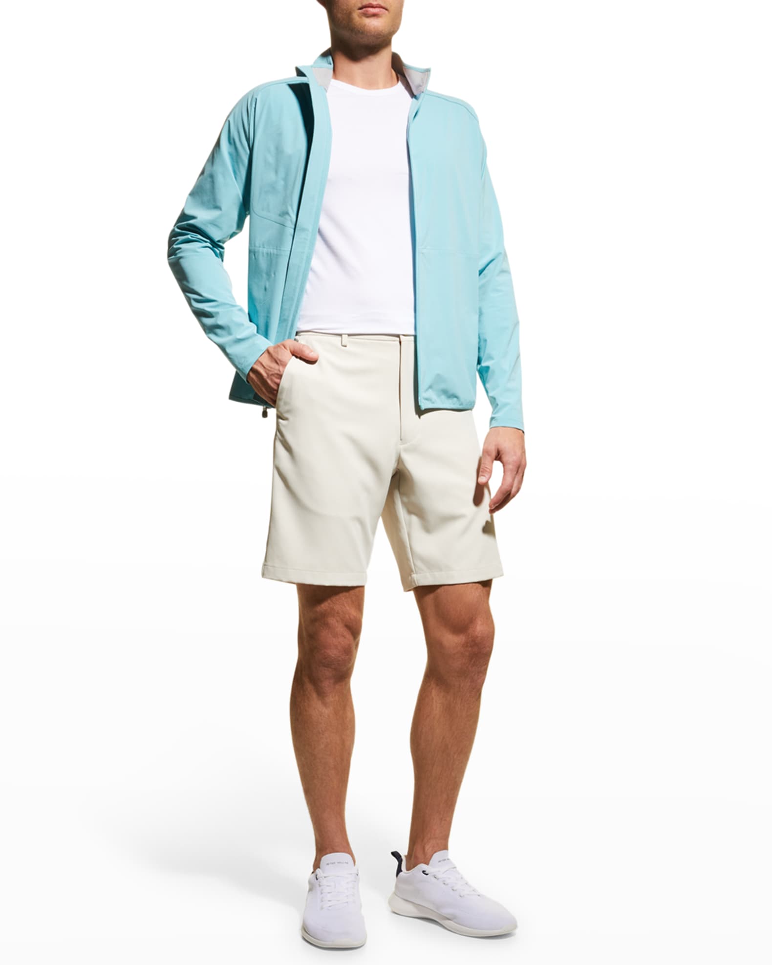Peter Millar Men's Flex Adapt Wind Cheater Shell Jacket | Neiman Marcus