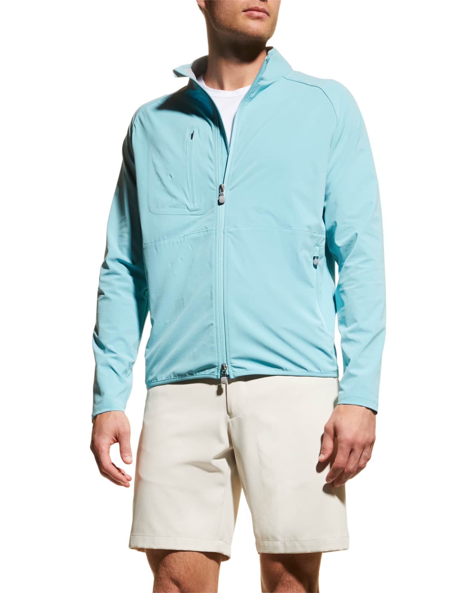 Peter Millar Men's Flex Adapt Wind Cheater Shell Jacket | Neiman Marcus