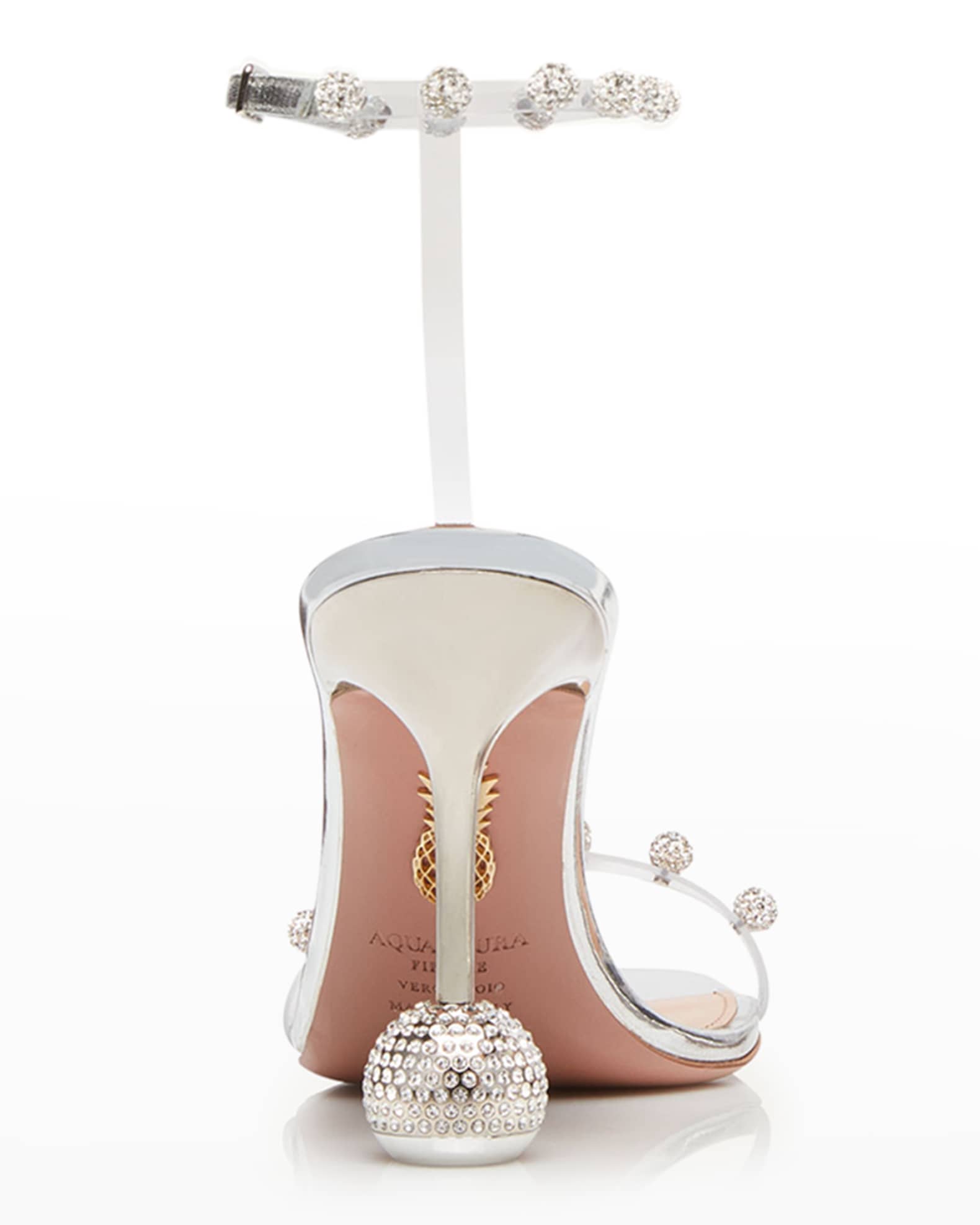 Aquazzura Secrets Crystal Ball-Heel Sandals | Neiman Marcus