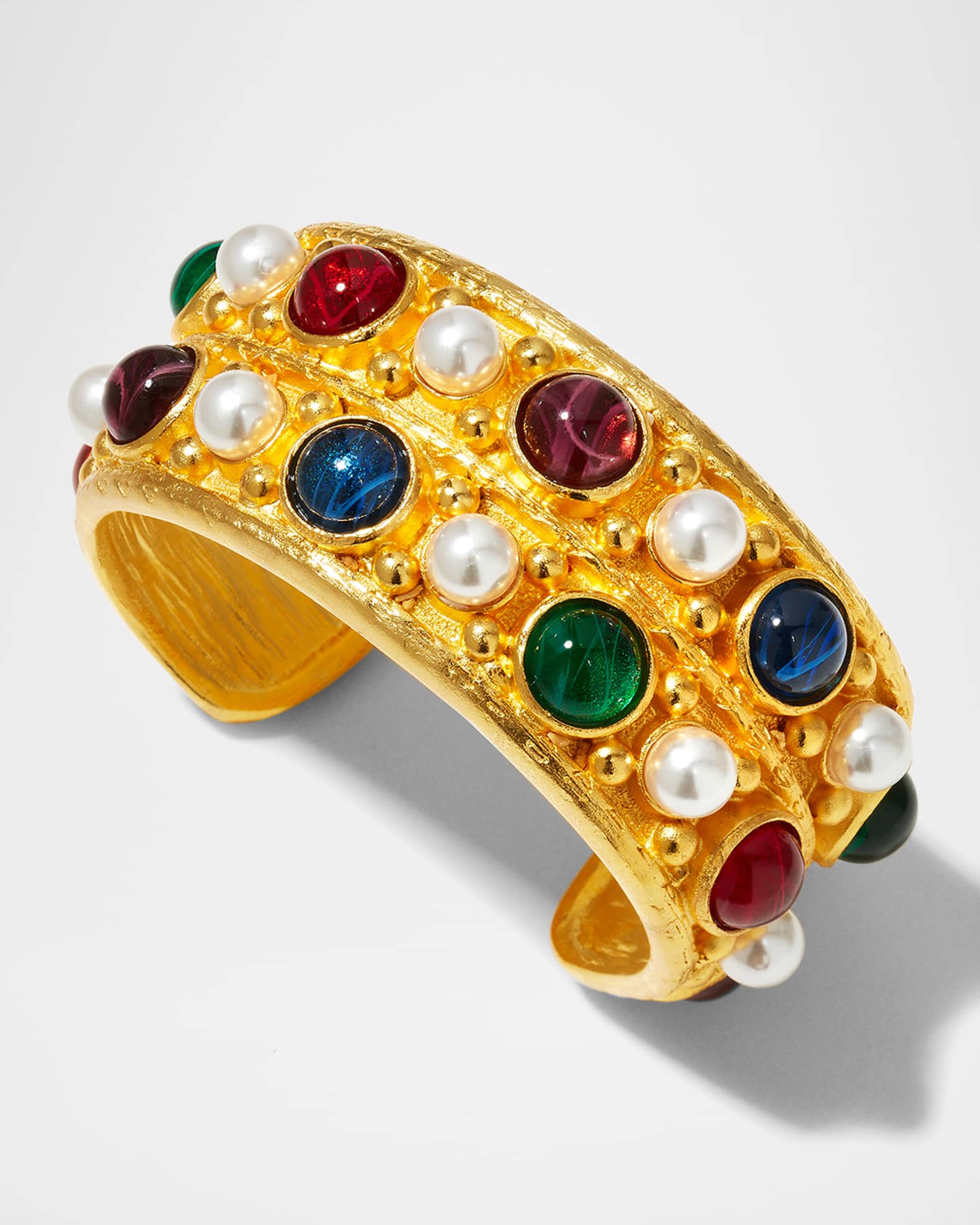 Ben-Amun Gold Stone and Pearly Bangle | Neiman Marcus