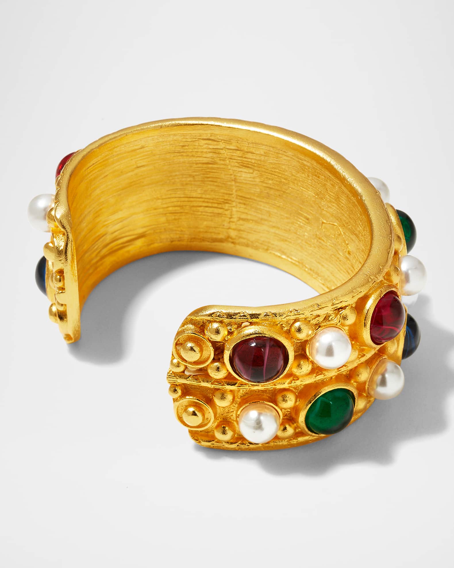 Ben-Amun Gold Stone and Pearly Bangle | Neiman Marcus