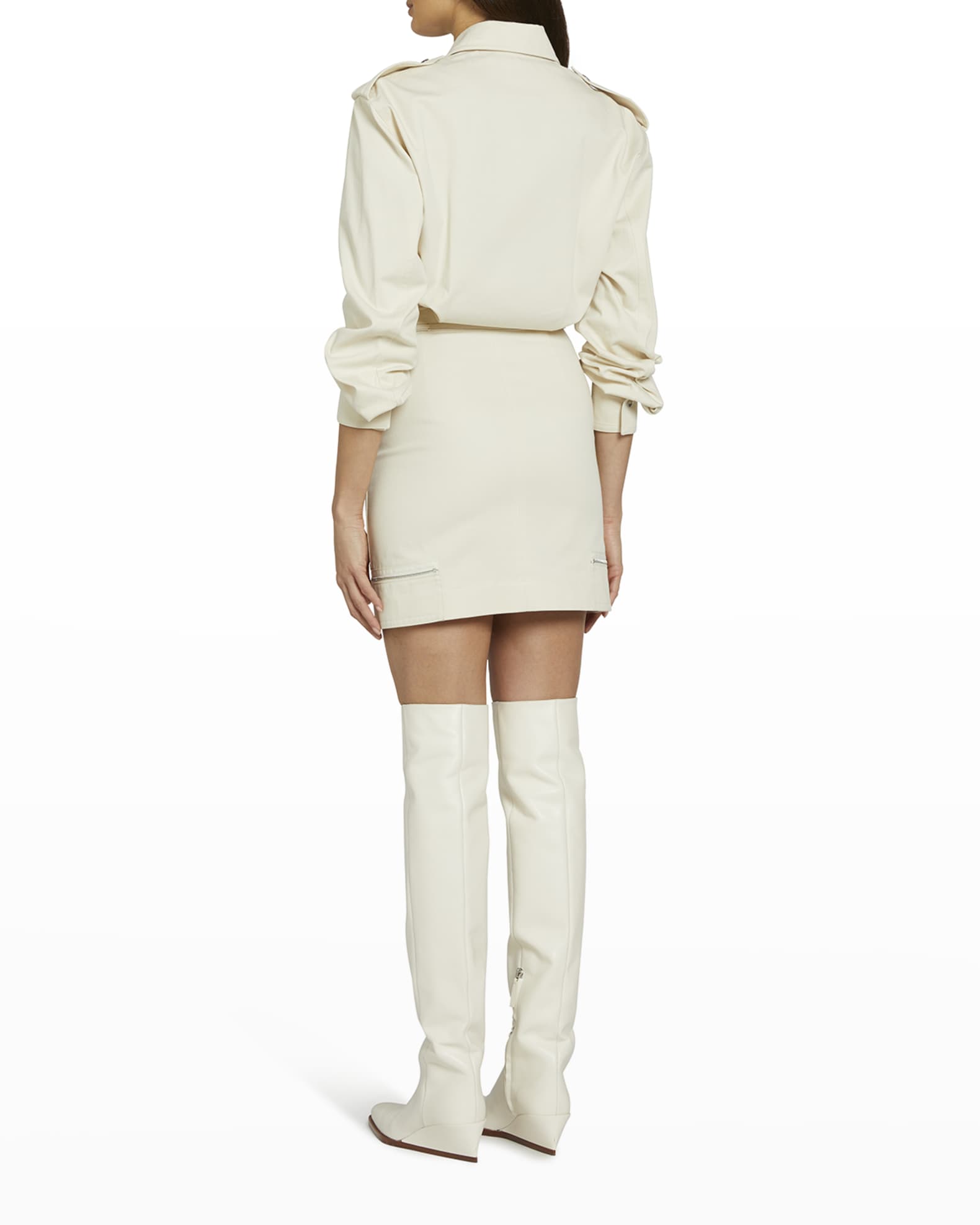 Victoria Beckham Zip Utility Mini Dress | Neiman Marcus