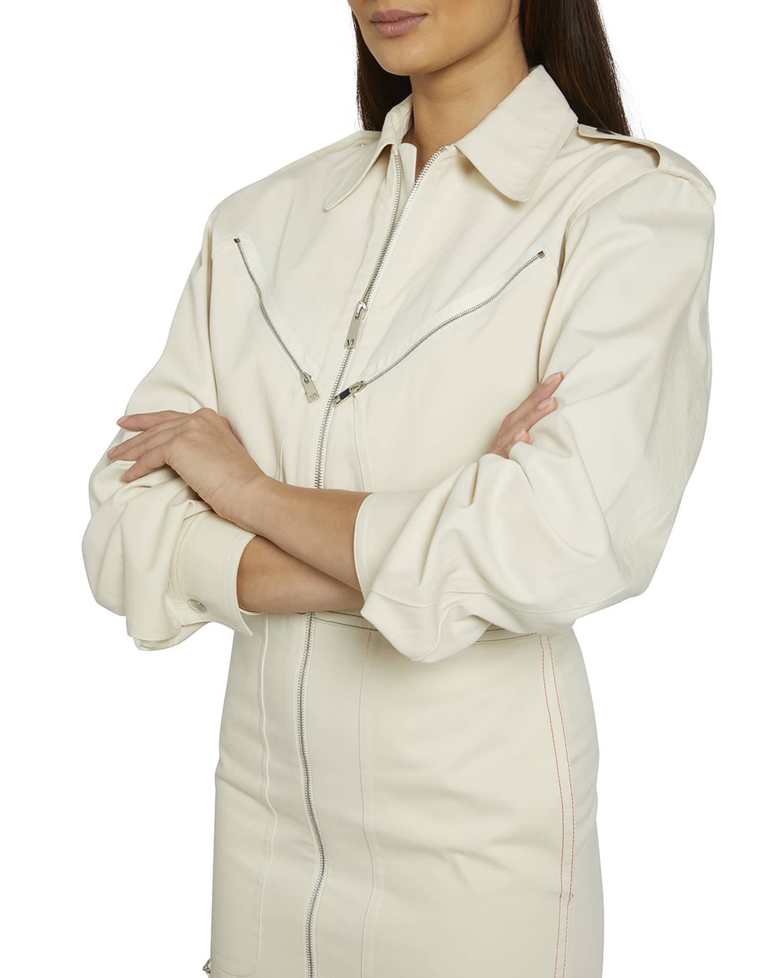 Victoria Beckham Zip Utility Mini Dress | Neiman Marcus