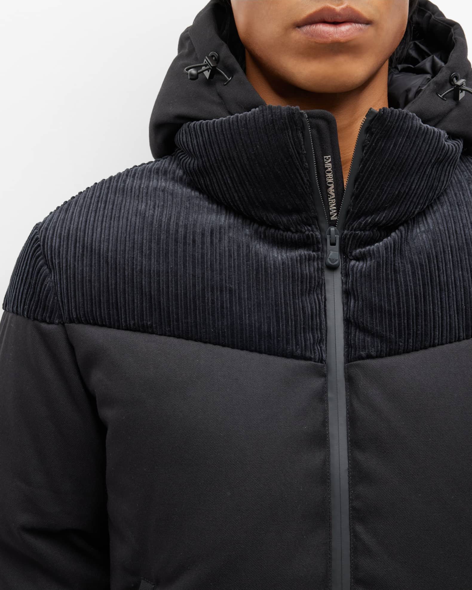 Emporio Armani Men's Hooded Down Puffer Jacket | Neiman Marcus