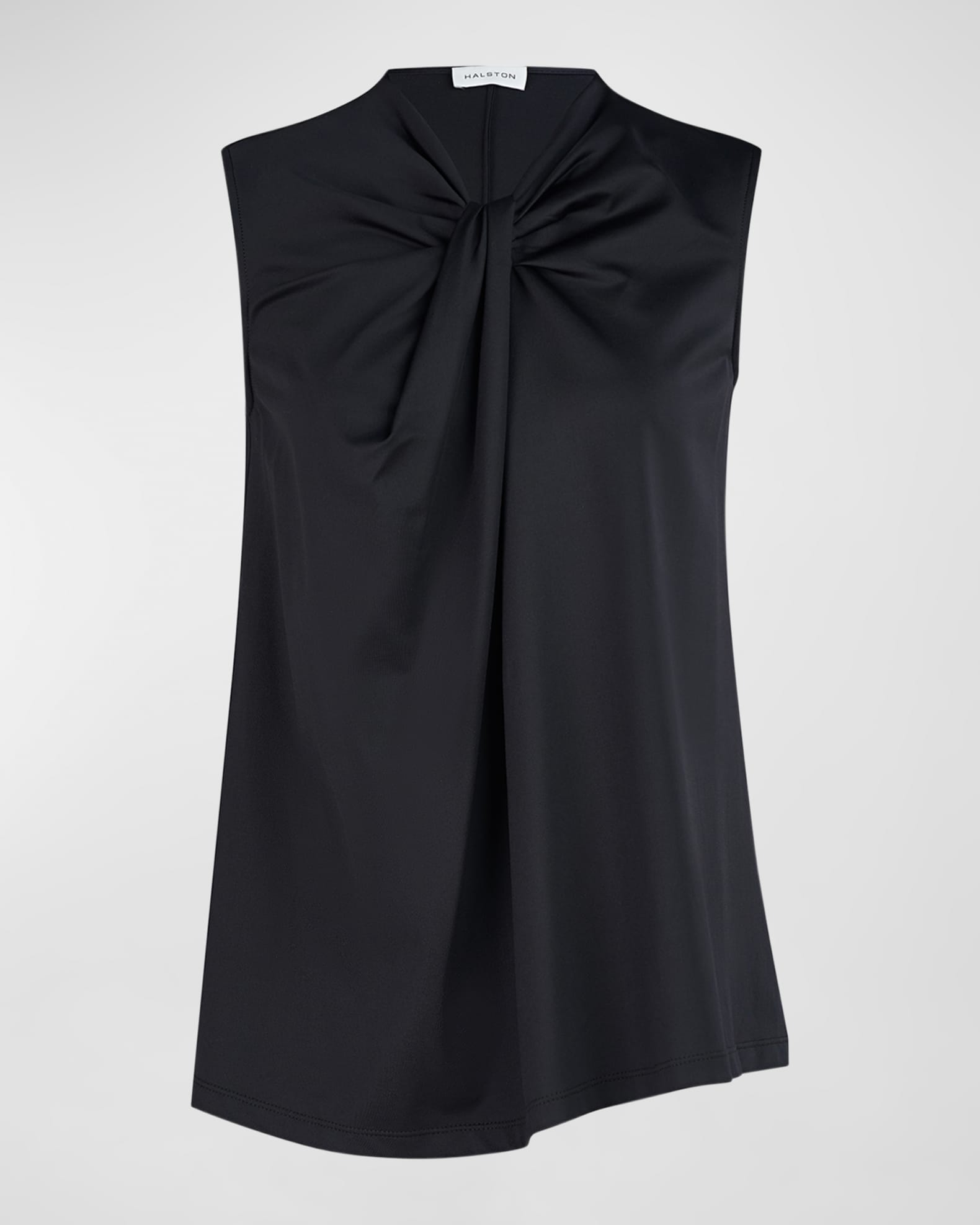 Halston McKinley Twist-Front Jersey Top | Neiman Marcus