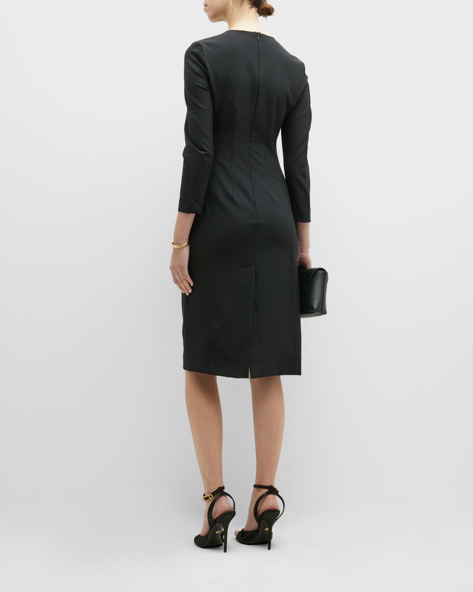 Marella Iguana Ruched Stretch Midi Dress | Neiman Marcus