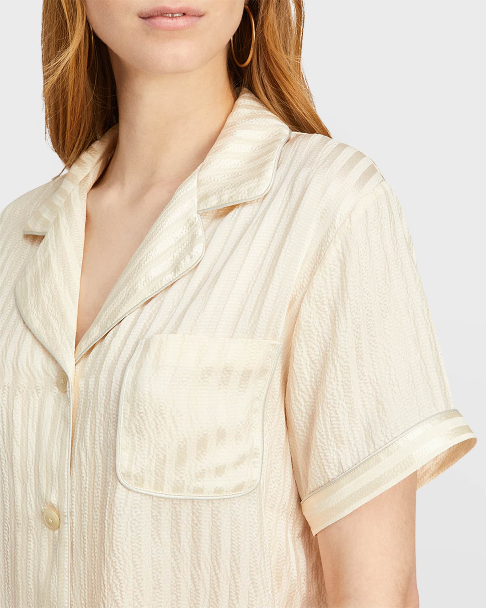 Morgan Lane Katelyn Fiona Striped Pajama Set | Neiman Marcus