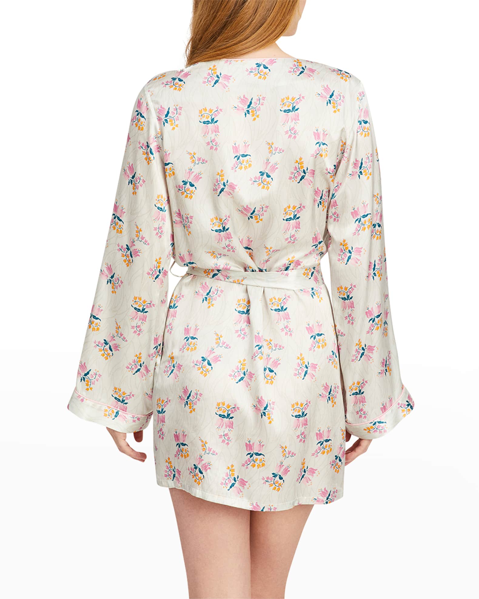 Morgan Lane Langley Floral-Print Robe | Neiman Marcus