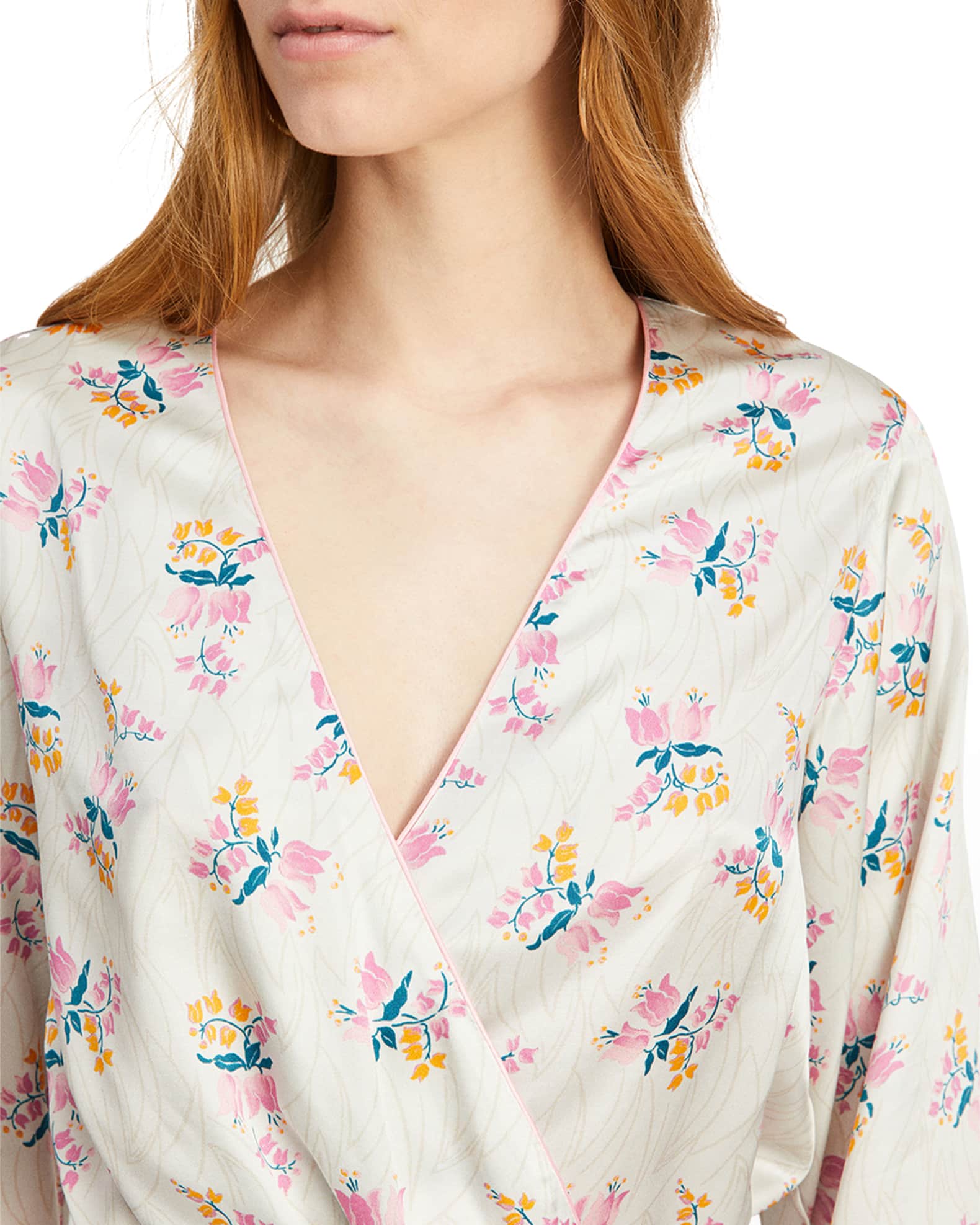 Morgan Lane Langley Floral-Print Robe | Neiman Marcus