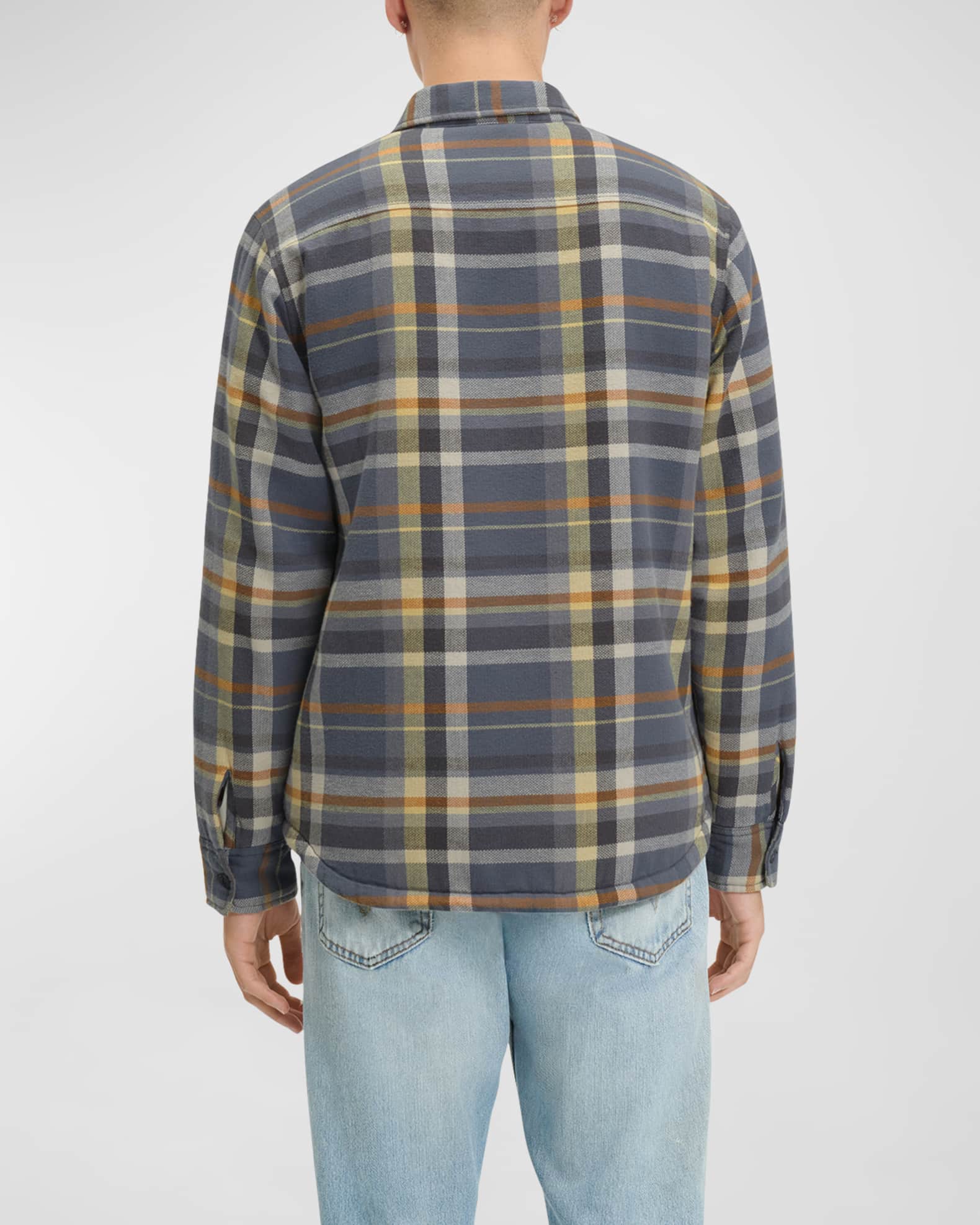 UGG Men's Braxton Sherpa-Lined Plaid Shirt Jacket | Neiman Marcus