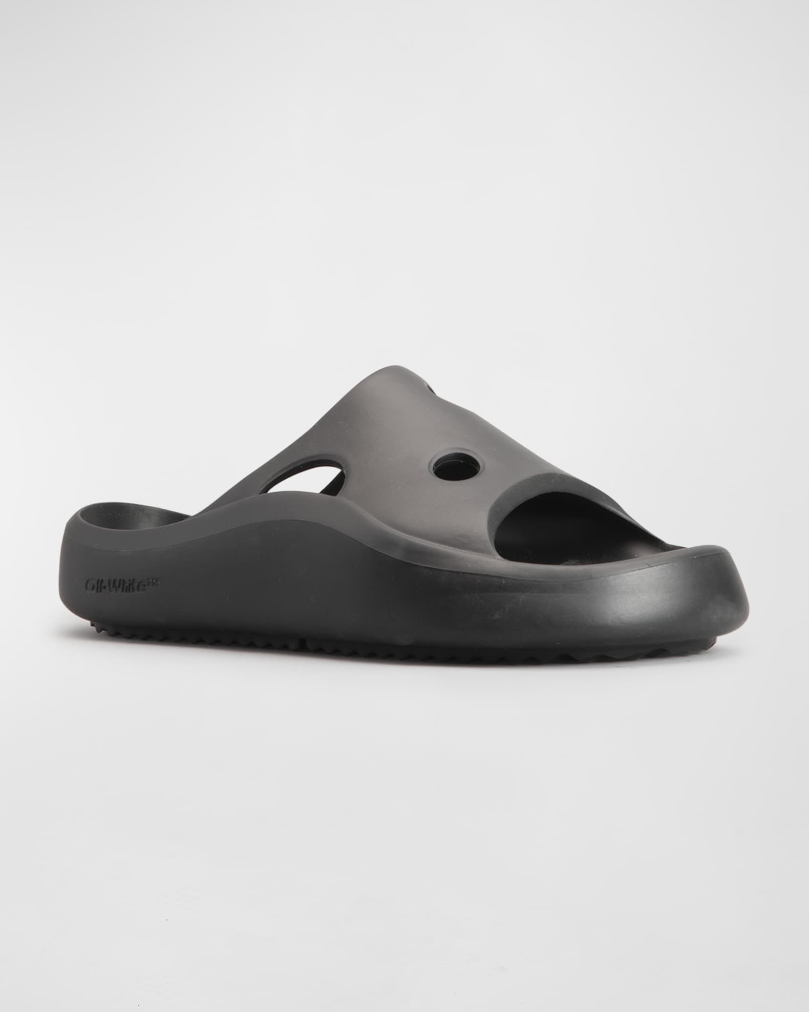 Off-White Meteor Rubber Slide Sandals | Neiman Marcus