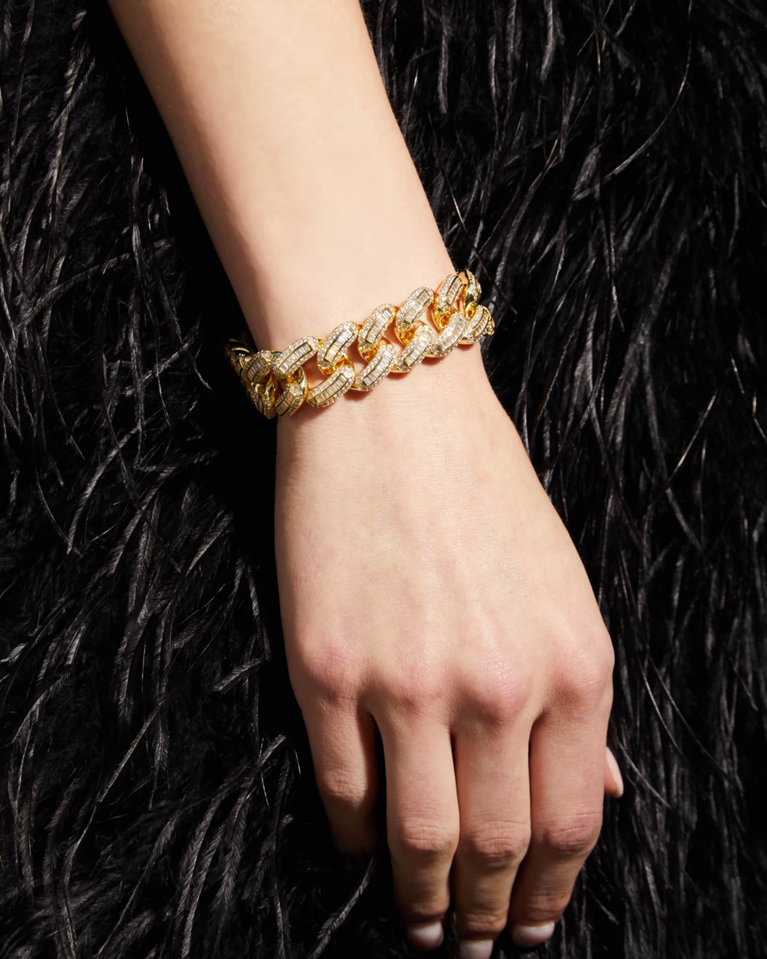 FALLON Baguette Curb Chain Bracelet | Neiman Marcus