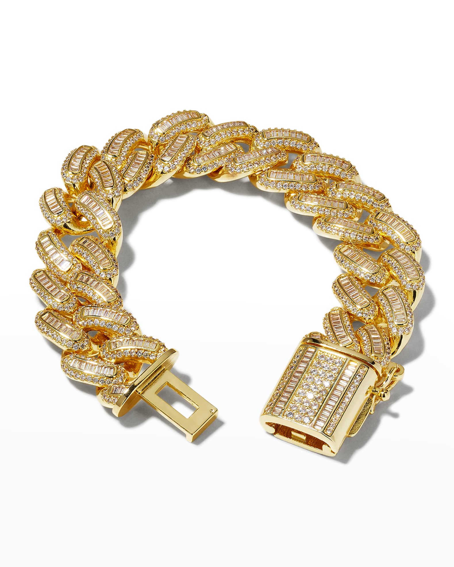 FALLON Baguette Curb Chain Bracelet | Neiman Marcus