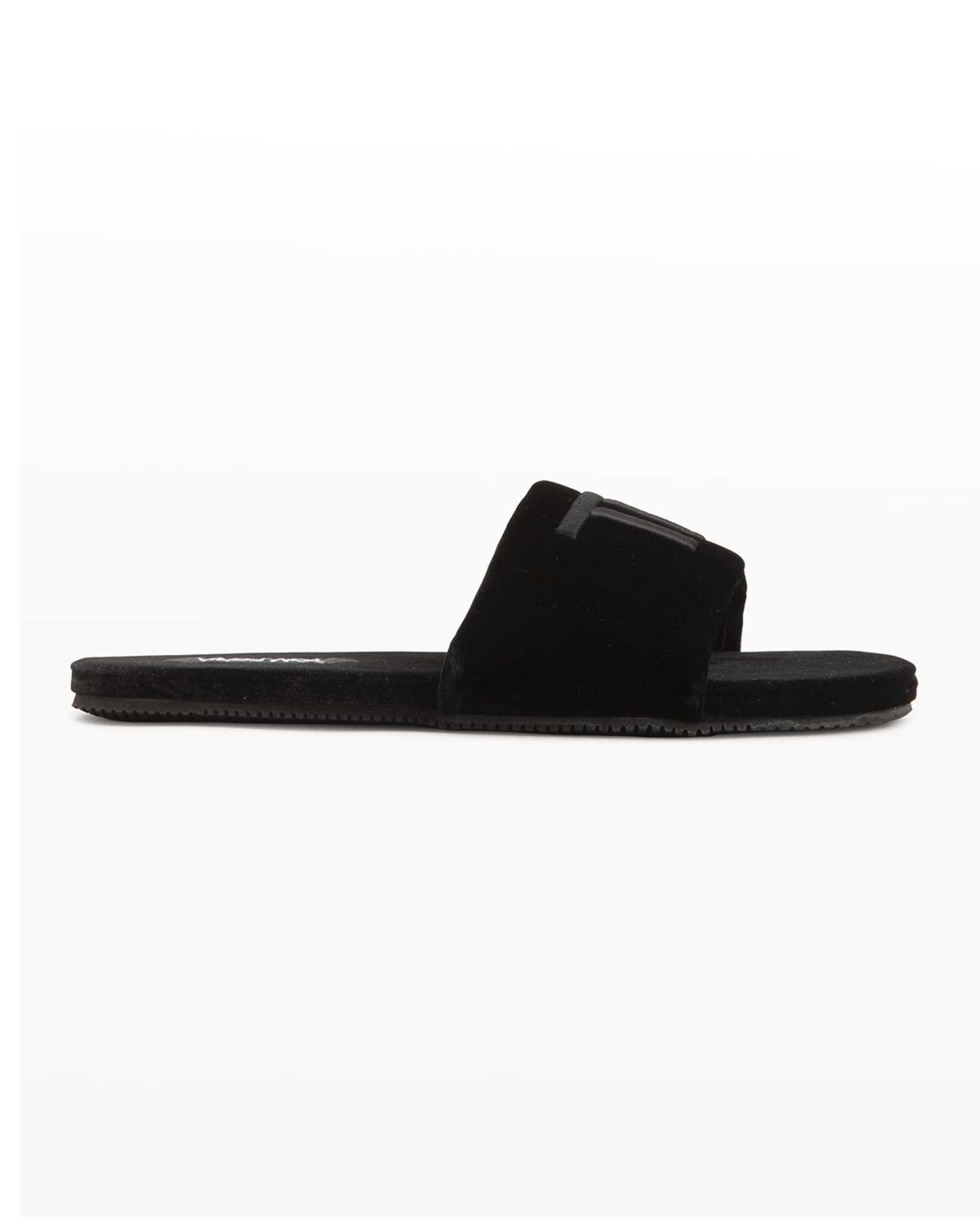 TOM FORD Men's Harrison TF-Logo Slippers | Neiman Marcus