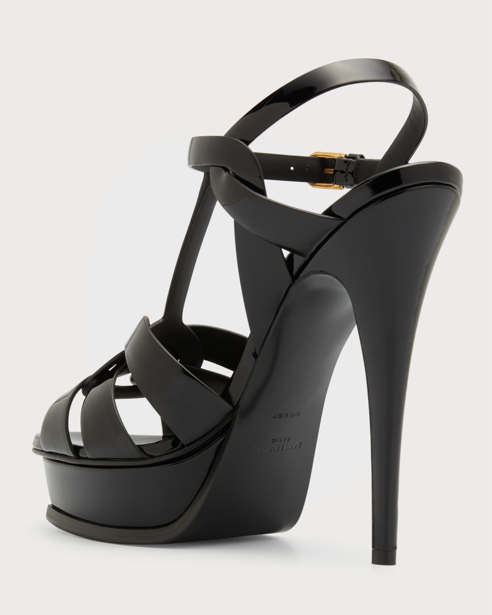 Tribute Patent T-Strap Platform Sandals | Neiman Marcus