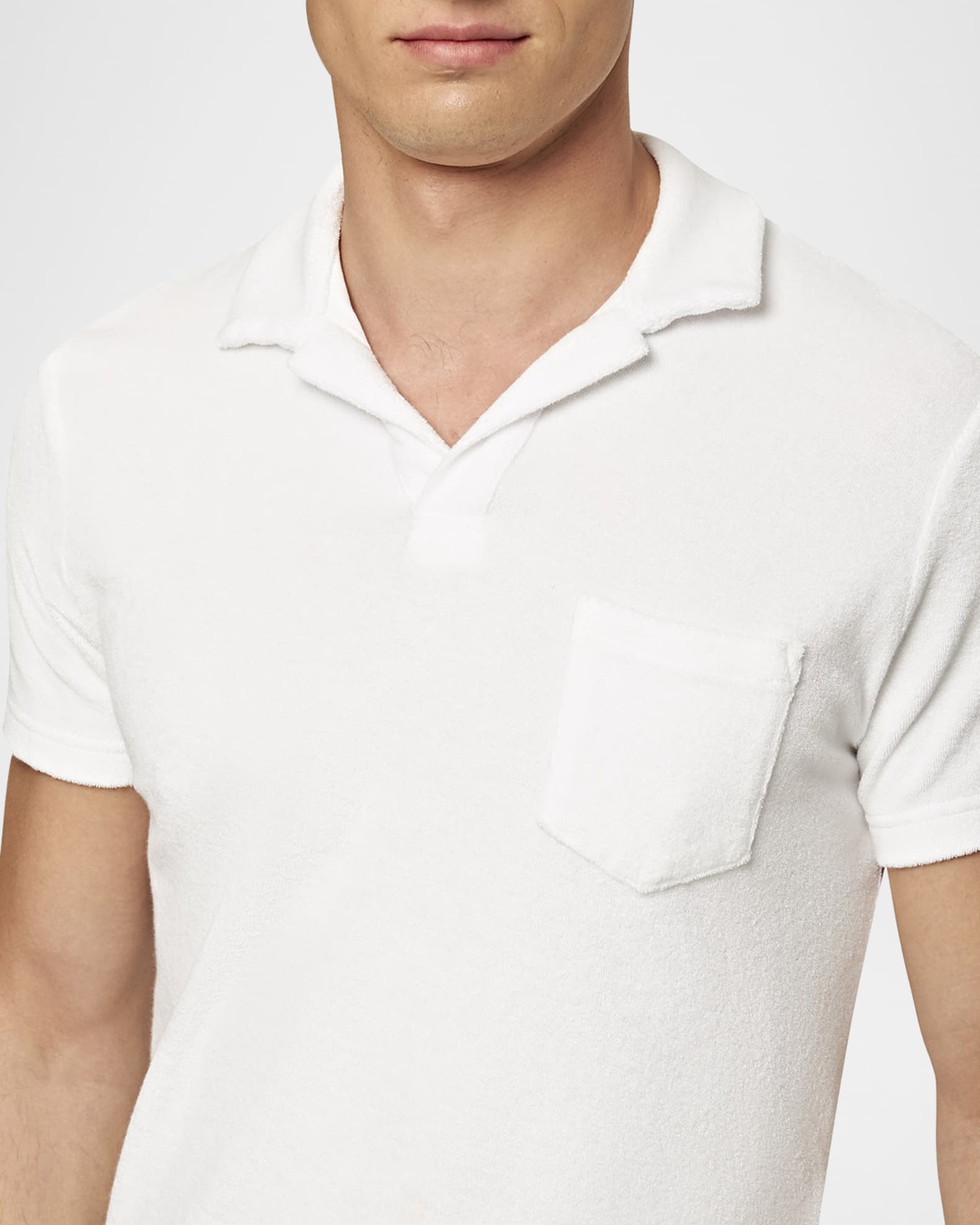 Orlebar Brown Men's Cotton Terry Polo Shirt | Neiman Marcus