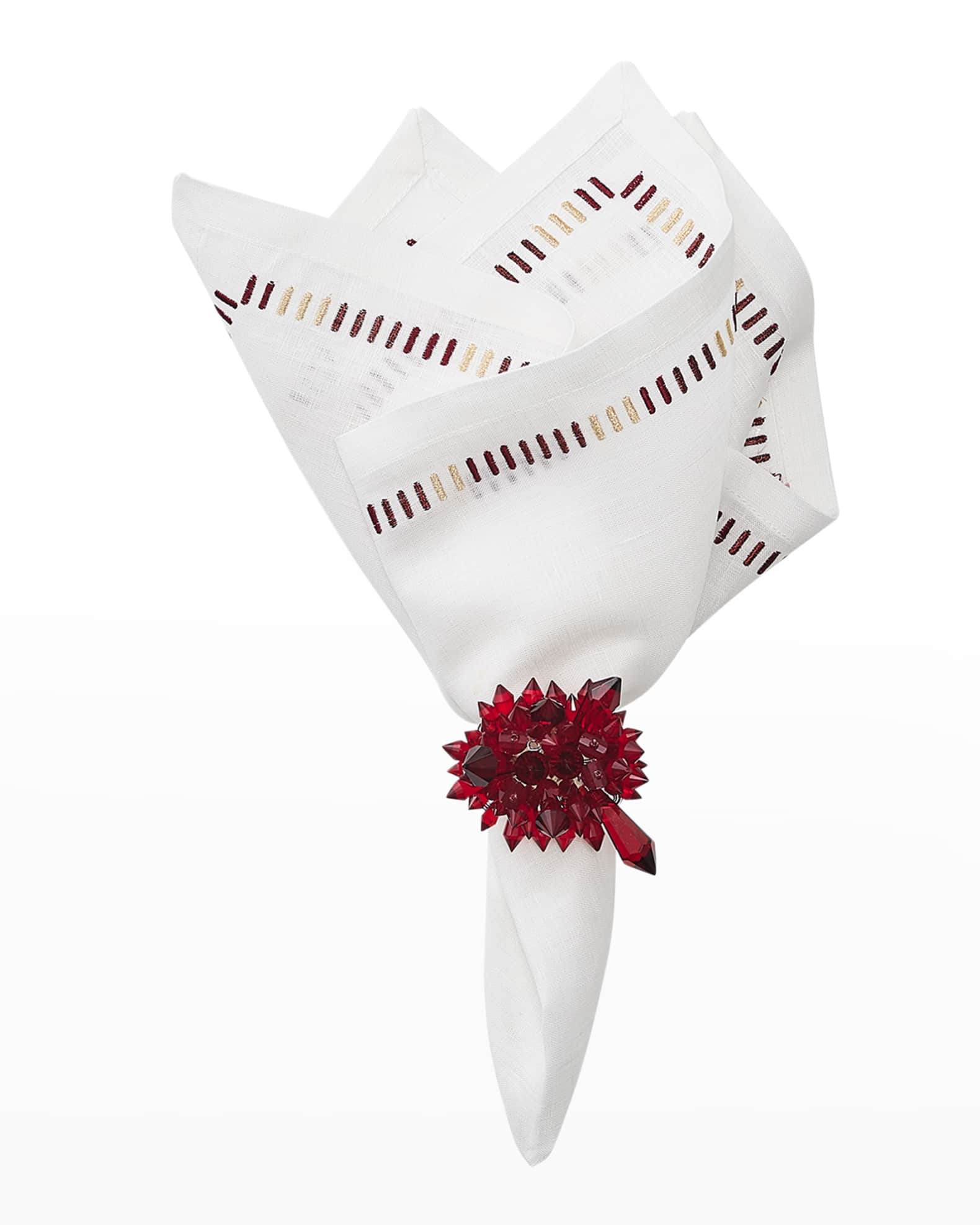 Baccarat x Kim Seybert Zenith Napkin Rings, Set of 4 | Neiman Marcus