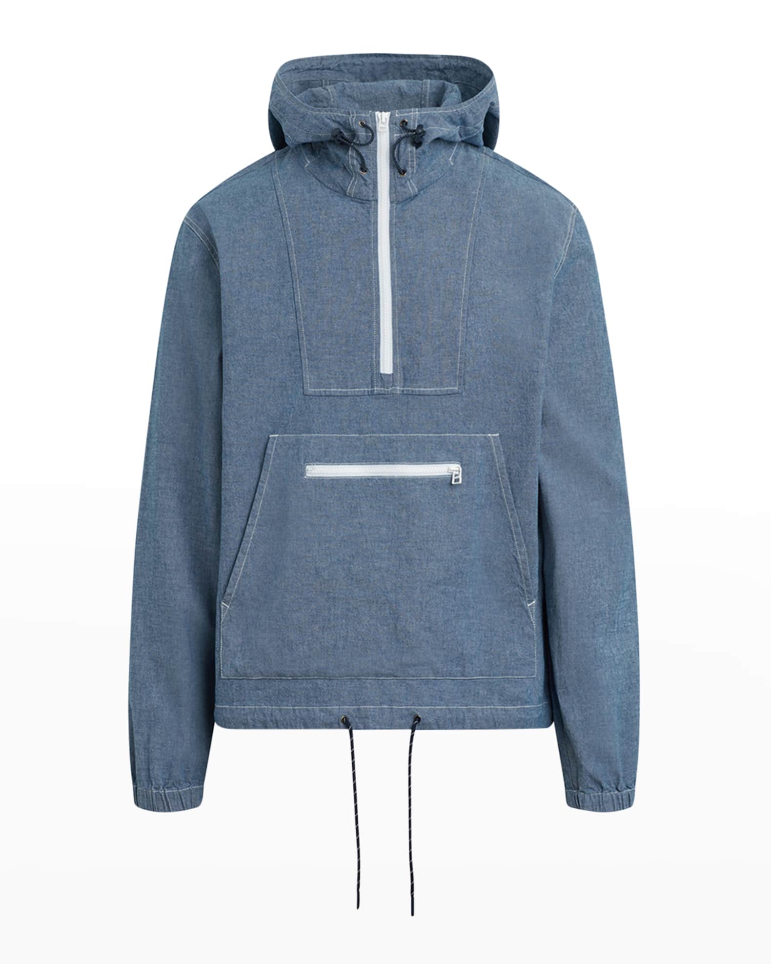 Joe's Jeans Men's Chambray Anorak Jacket | Neiman Marcus