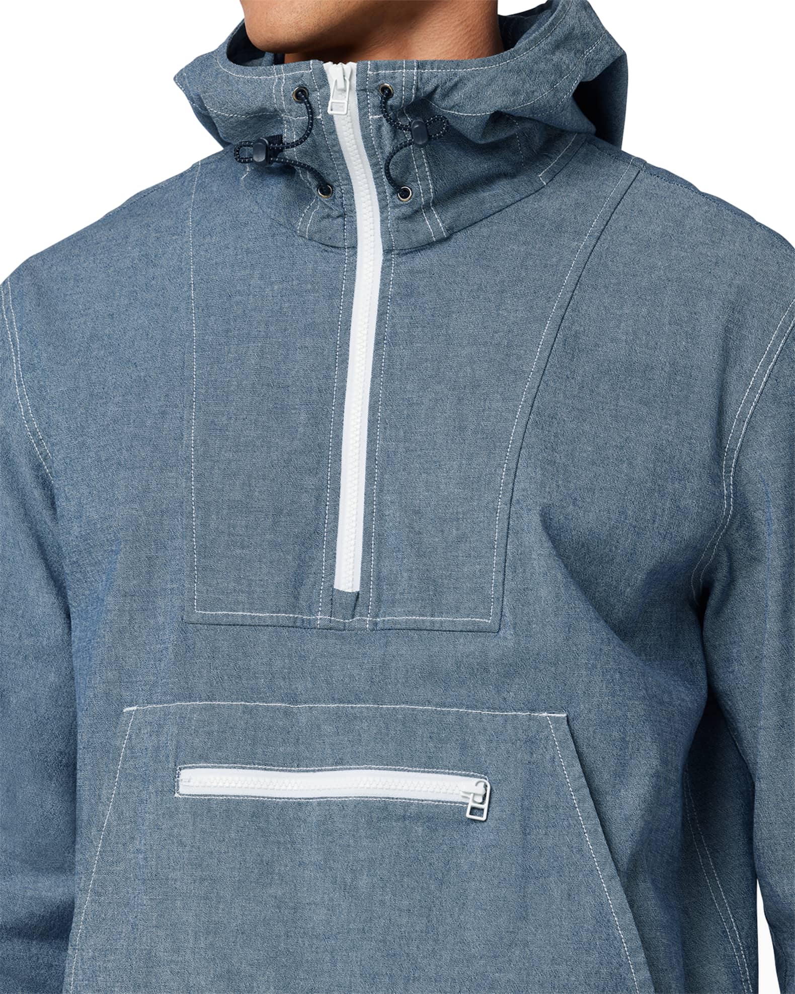 Joe's Jeans Men's Chambray Anorak Jacket | Neiman Marcus