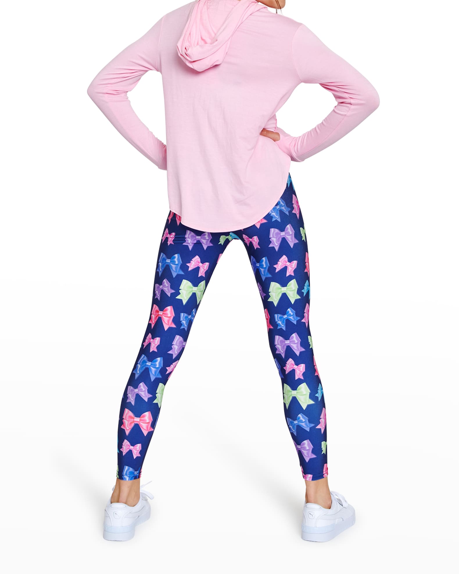 Girl's Fancy Bows Leggings | Neiman Marcus