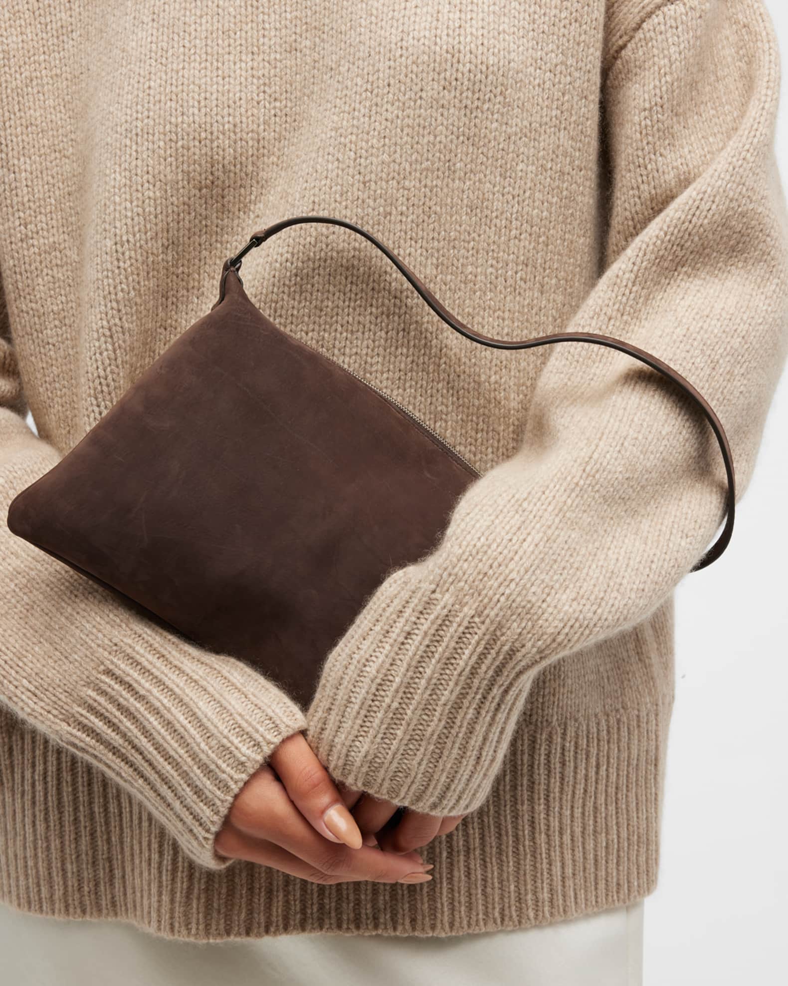 THE ROW Morgan Small Shoulder Bag in Leather | Neiman Marcus