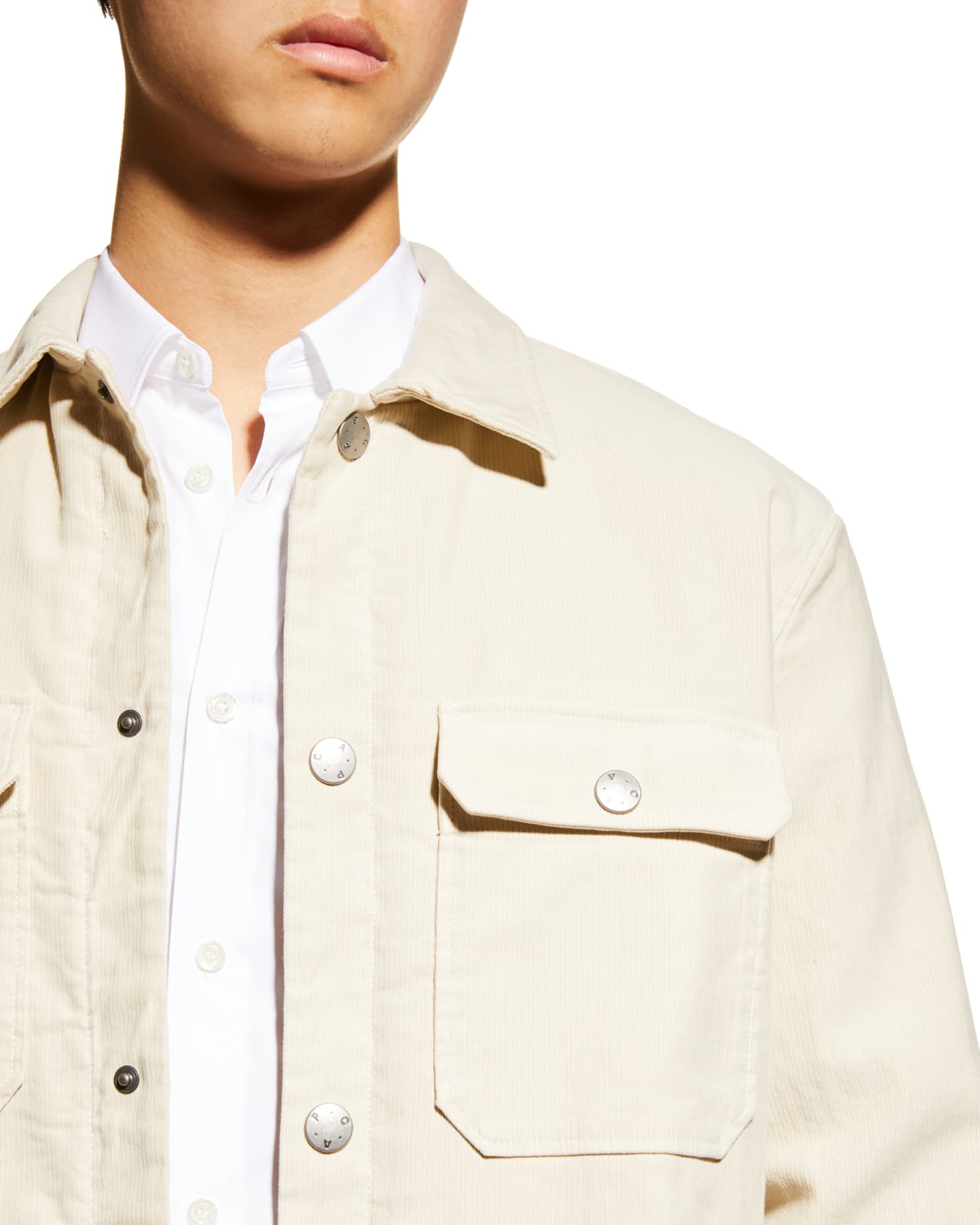 A.P.C. Men's Alex Snap-Front Blouson Jacket | Neiman Marcus