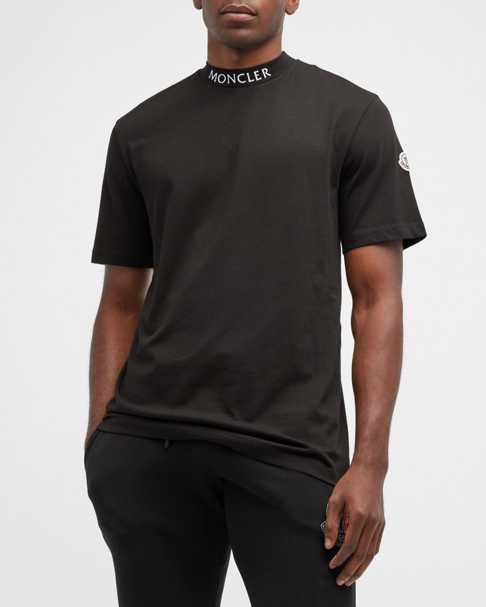 Moncler Men's Logo-Neck T-Shirt | Neiman Marcus
