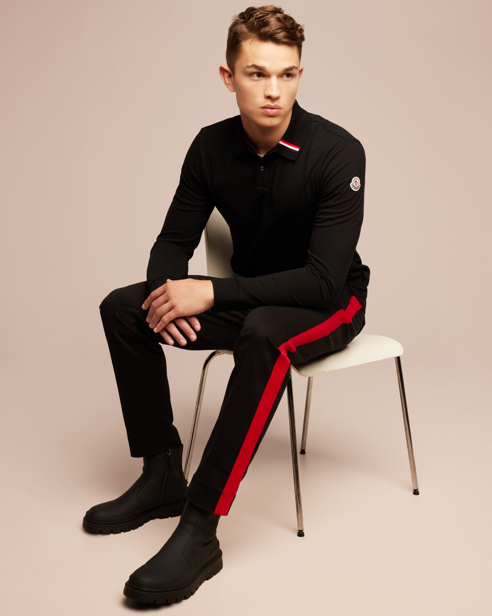 Moncler Men's Signature Polo Shirt | Neiman Marcus