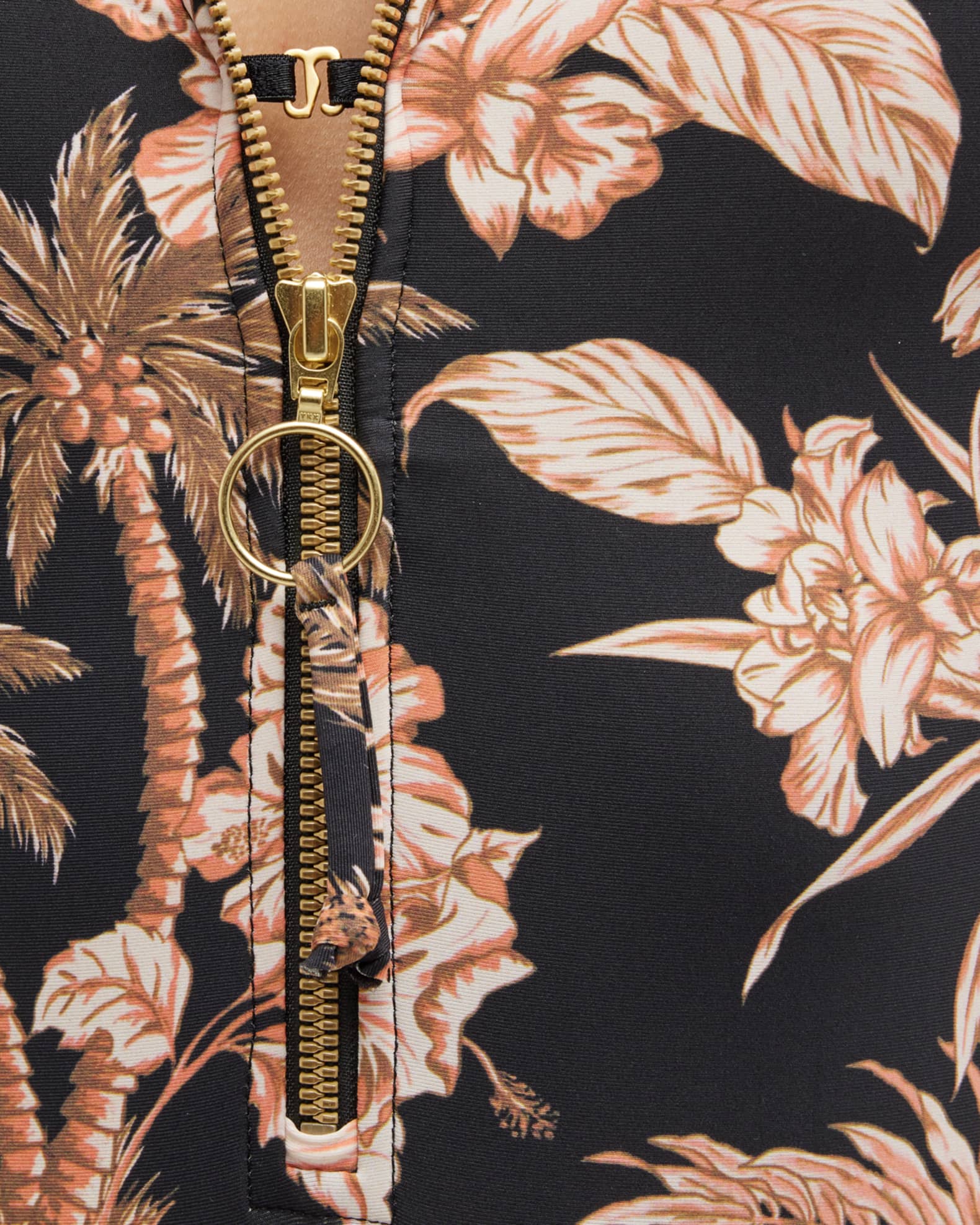 Seafolly Castaway Front-Zip One-Piece Swimsuit | Neiman Marcus