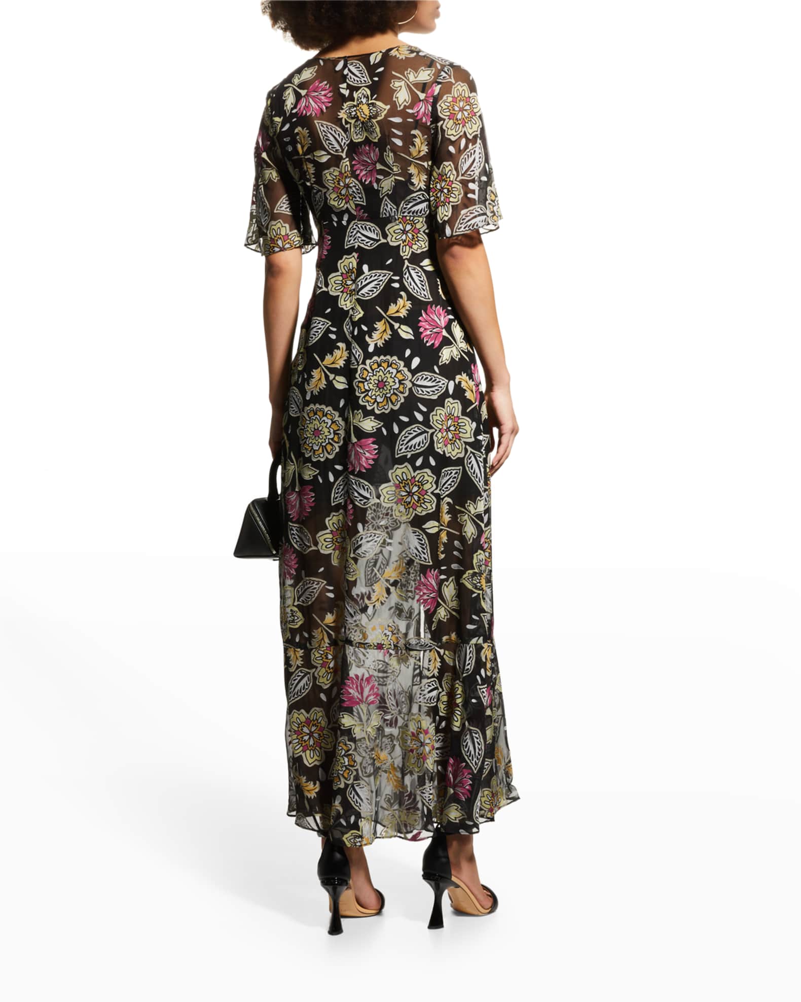 Rag & Bone Tamar Floral Front-Twist Maxi Dress | Neiman Marcus