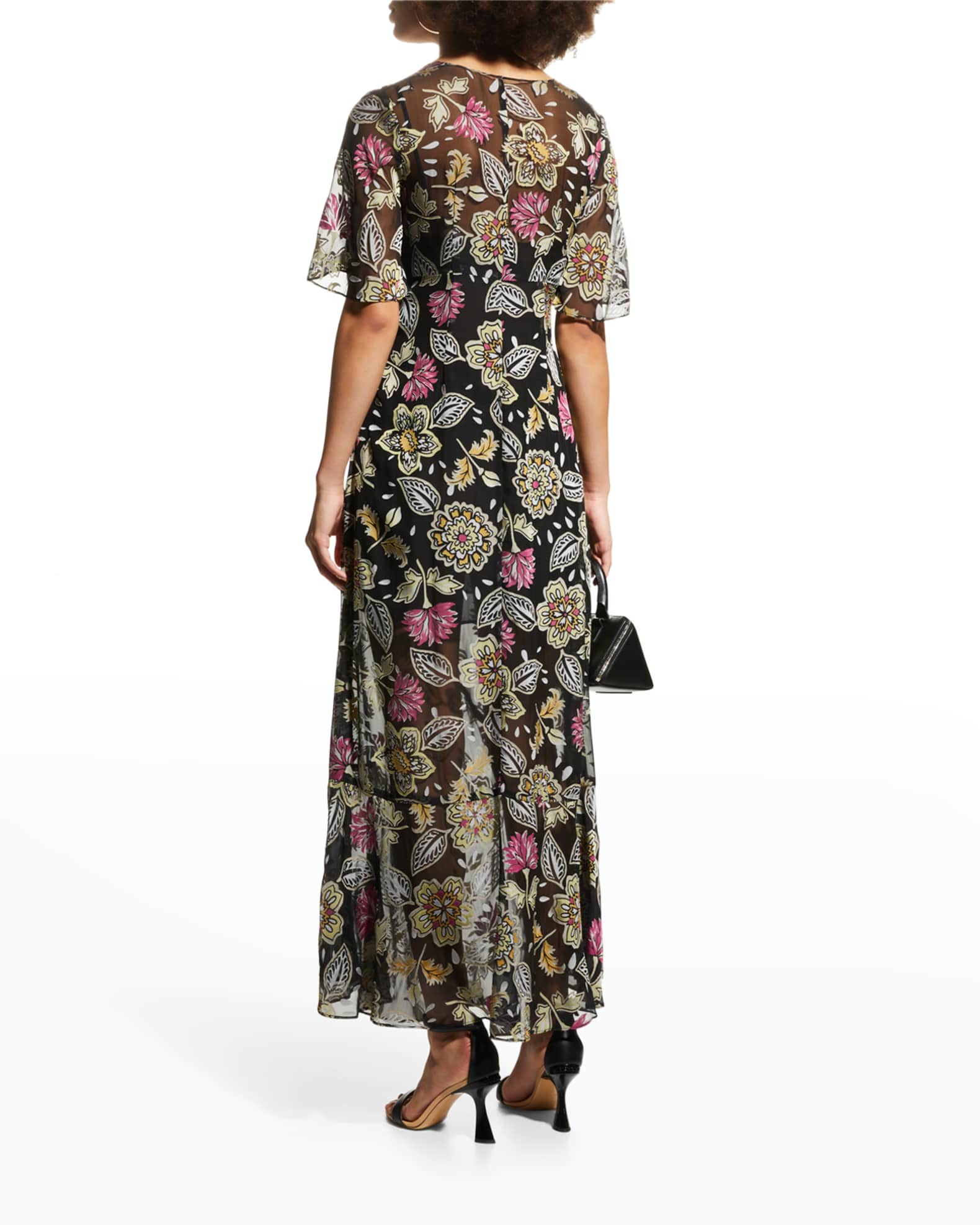 Rag & Bone Tamar Floral Front-Twist Maxi Dress | Neiman Marcus