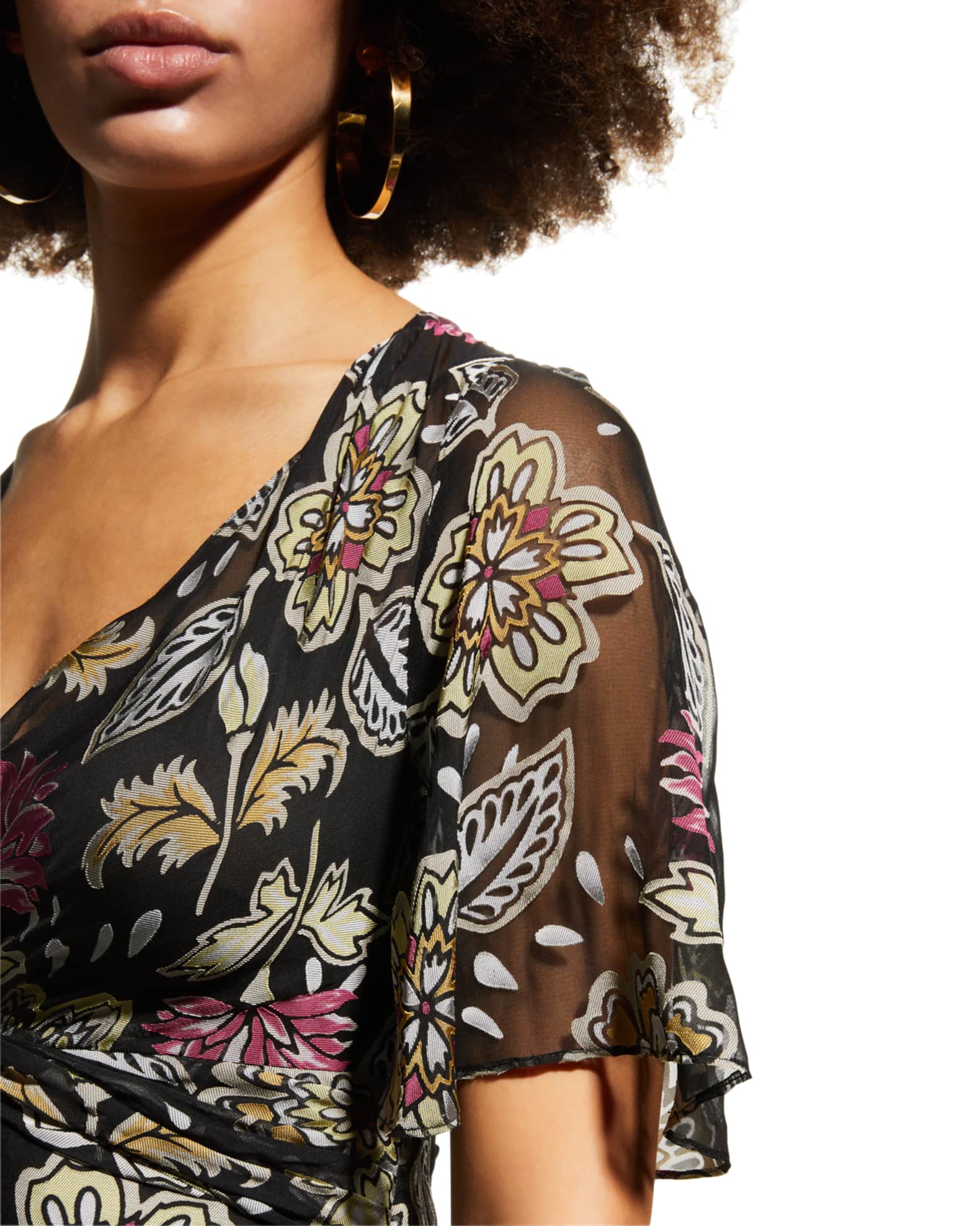 Rag & Bone Tamar Floral Front-Twist Maxi Dress | Neiman Marcus